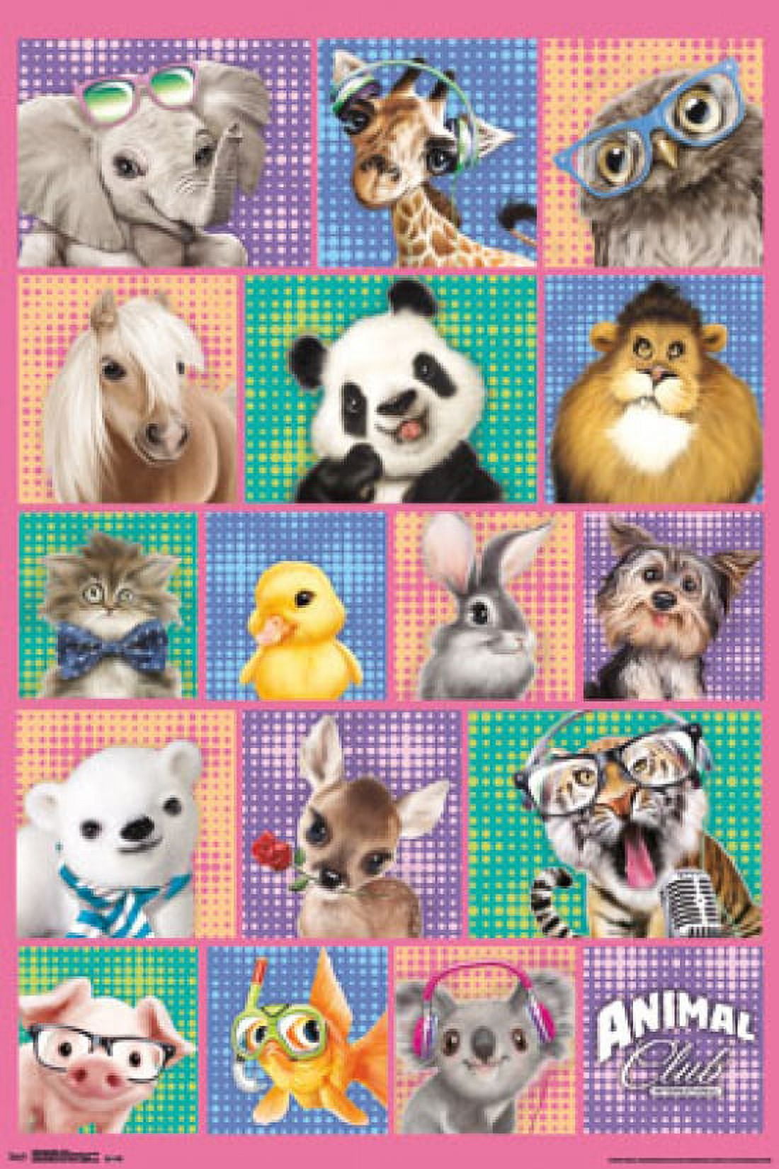 Animal Club - Group Poster Print (22 x 34) - Walmart.com
