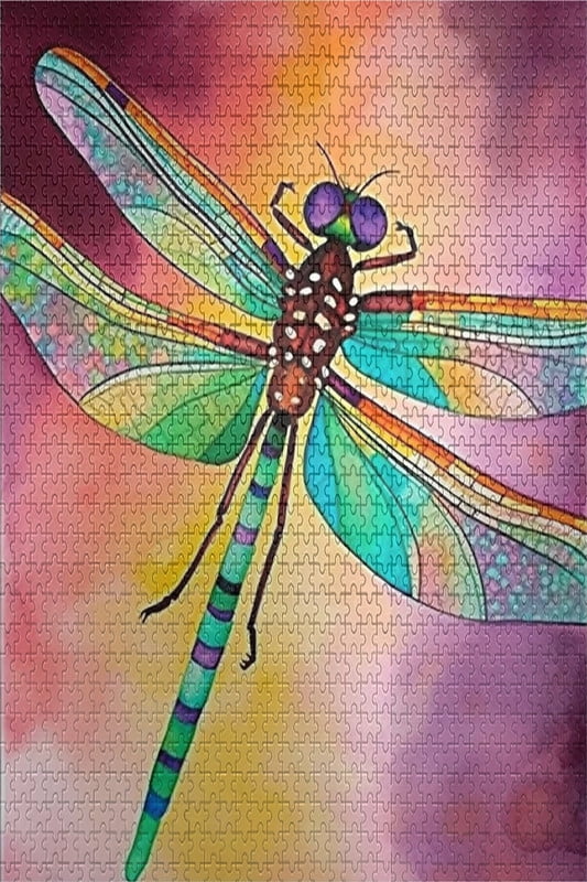 Animal Coldragonfly Insect Paint Jigsaw Puzzles 500 Pieces For Adults ...