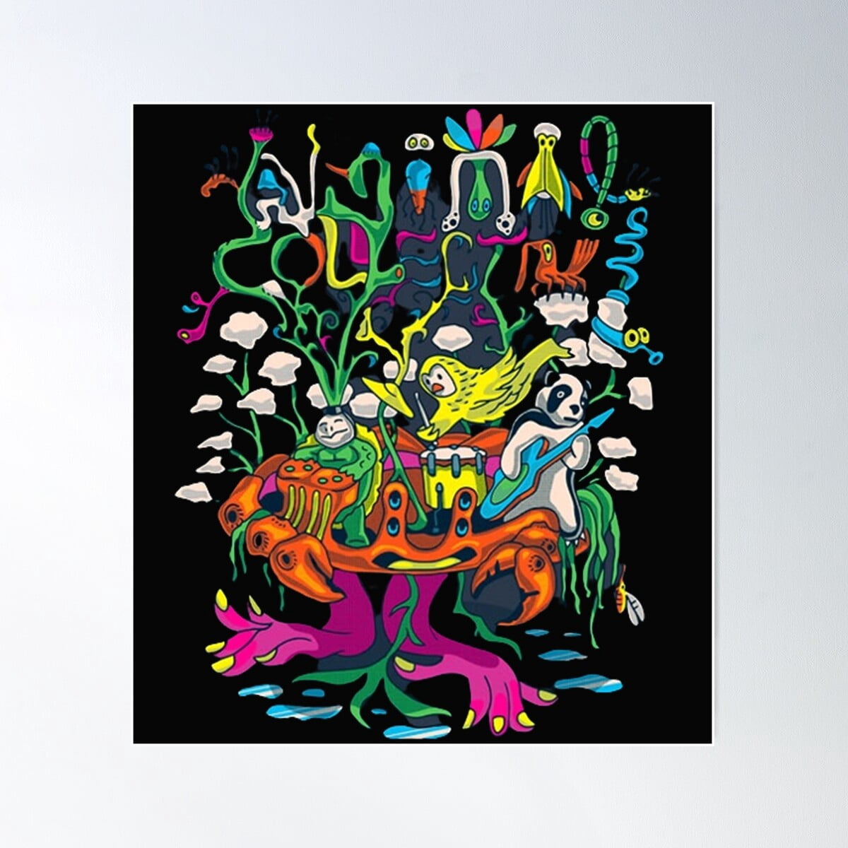 Animal Collective Poster Wall Art, Modern Wall Decor For Living Room ...