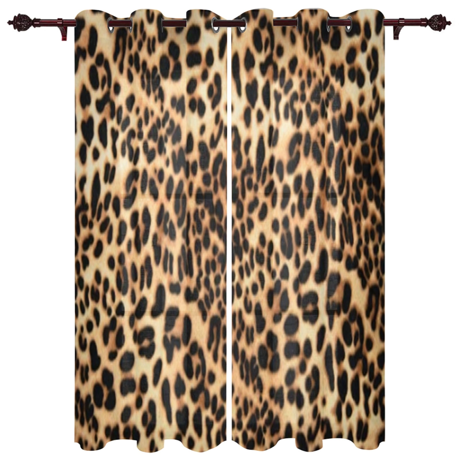 Animal Color Leopard Window Curtains Curtains for Living Room ...