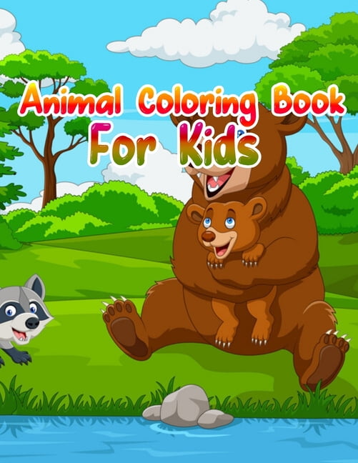 Animal Coloring Book For Kids : Cute Animals: Relaxing Coloring Book ...