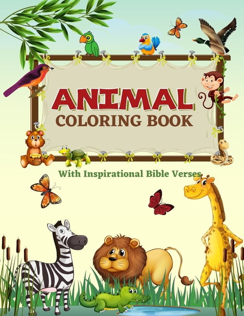 Animal Coloring Book: Fun Learning Relaxation Activity Coloring ...