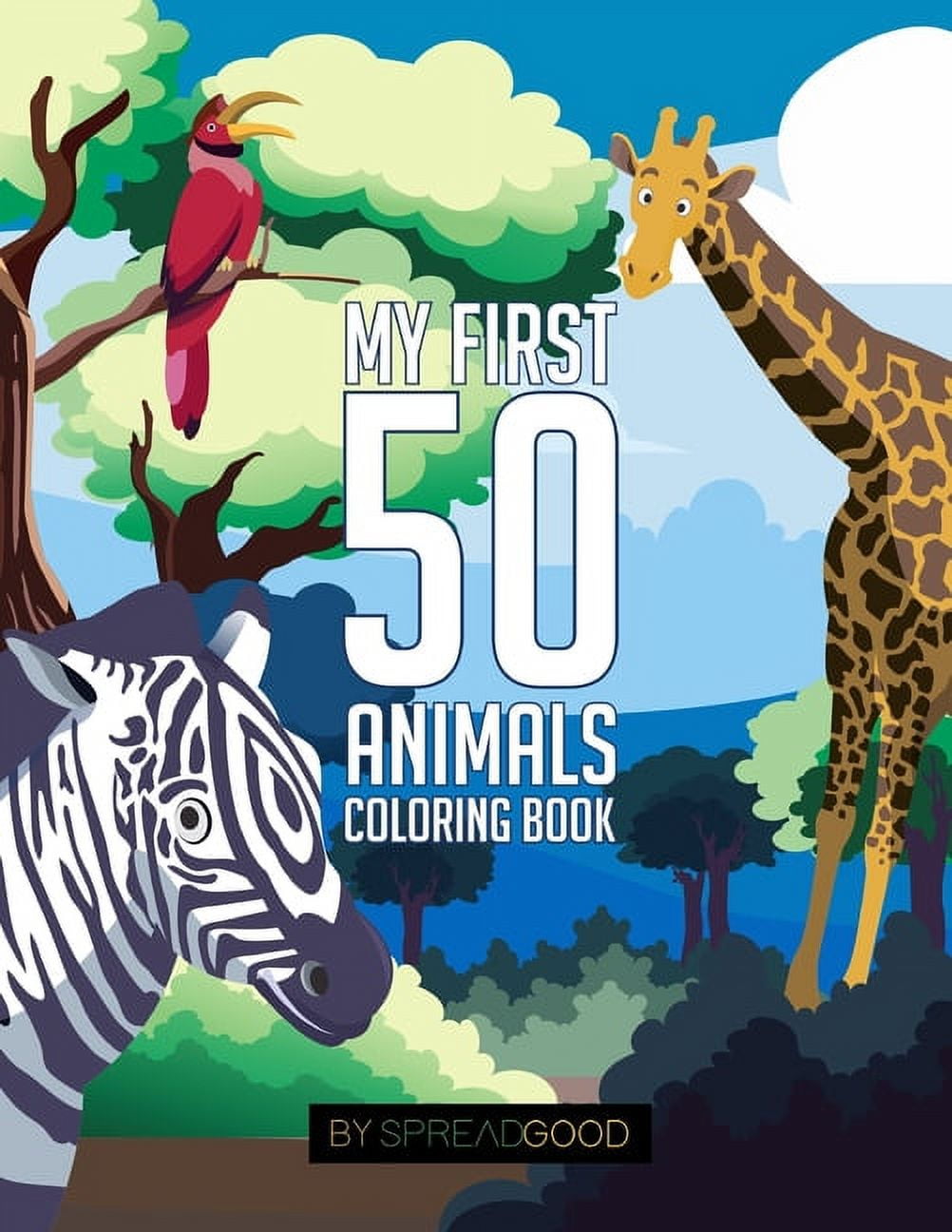 Animal Coloring Book Volume 1 Spread good my first 50 animals coloring ...