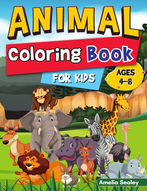 Easy and Fun Animal Designs Coloring Book for Kids: Animal Activity ...