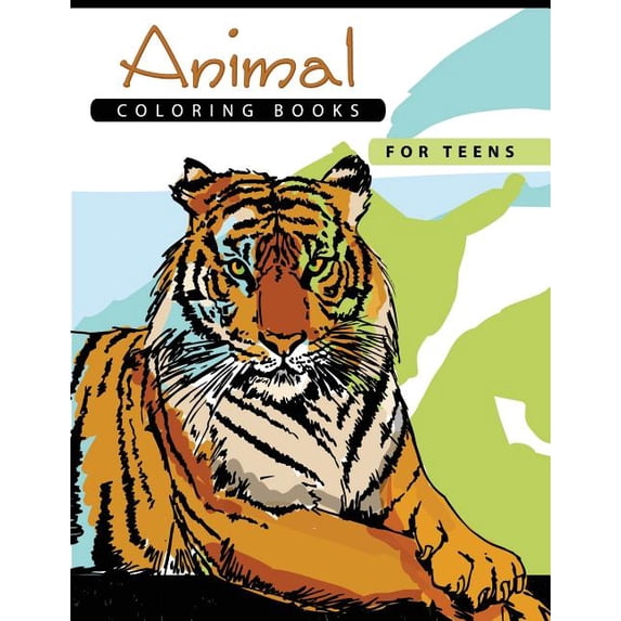 Animal Coloring Books for Teens: Stress Relief Coloring Book All ages ...