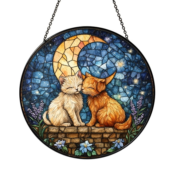 Animal Companion Window Suncatcher – Stained Glass Style Decor ...