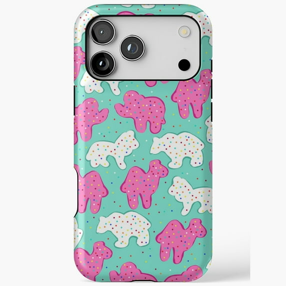 Animal Cookie Pattern Cute Pastel Dessert Art Phone Case Compatible ...