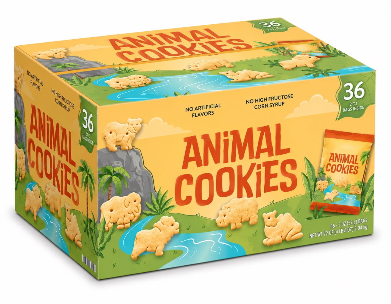 Animal Cookies, Bulk family Size, No Artificial Flavors No High ...