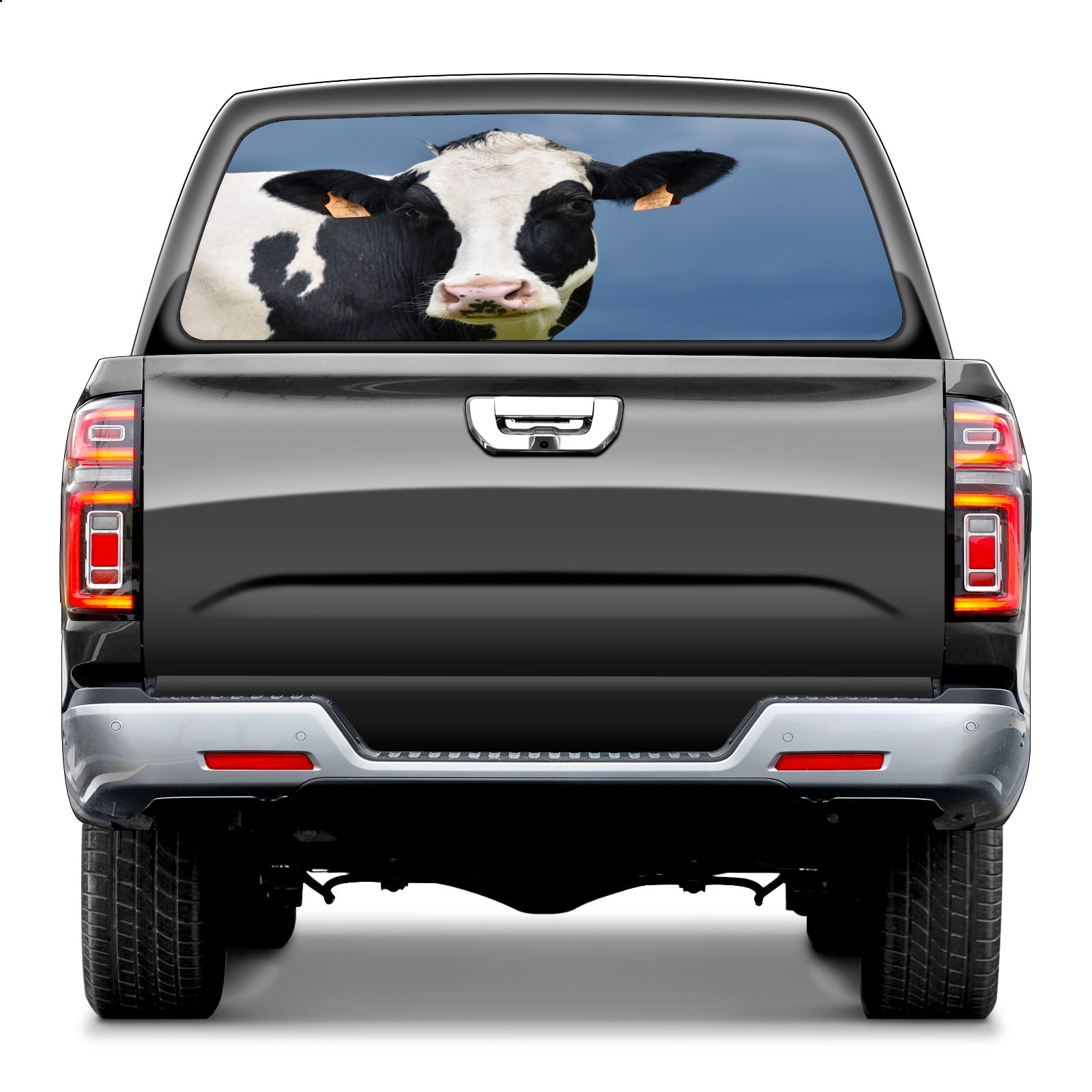 Animal Cow Cattle Farming Black White Rear Window Decals for Trucks ...