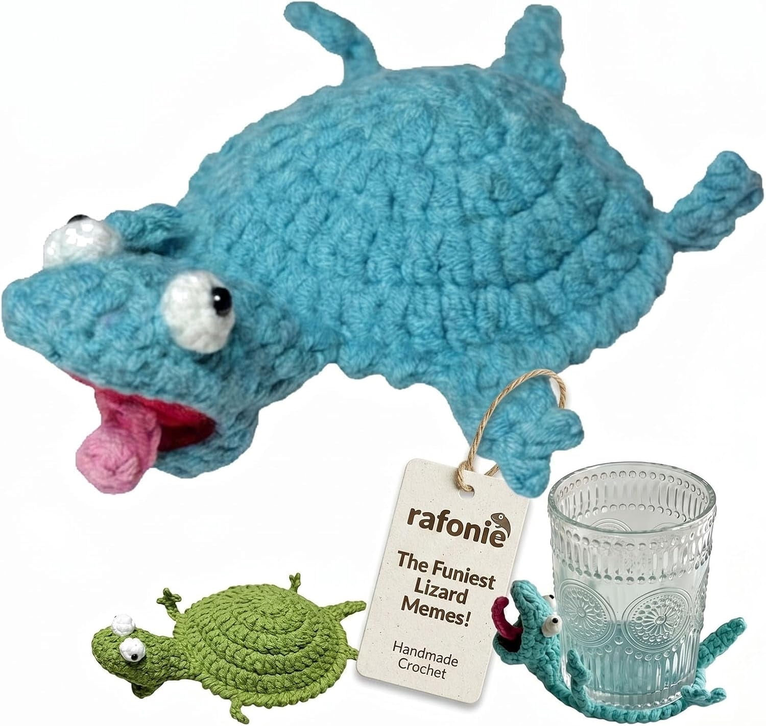 Animal Crochet Coasters – Funny Handmade Woven Cup Mats, Heat ...
