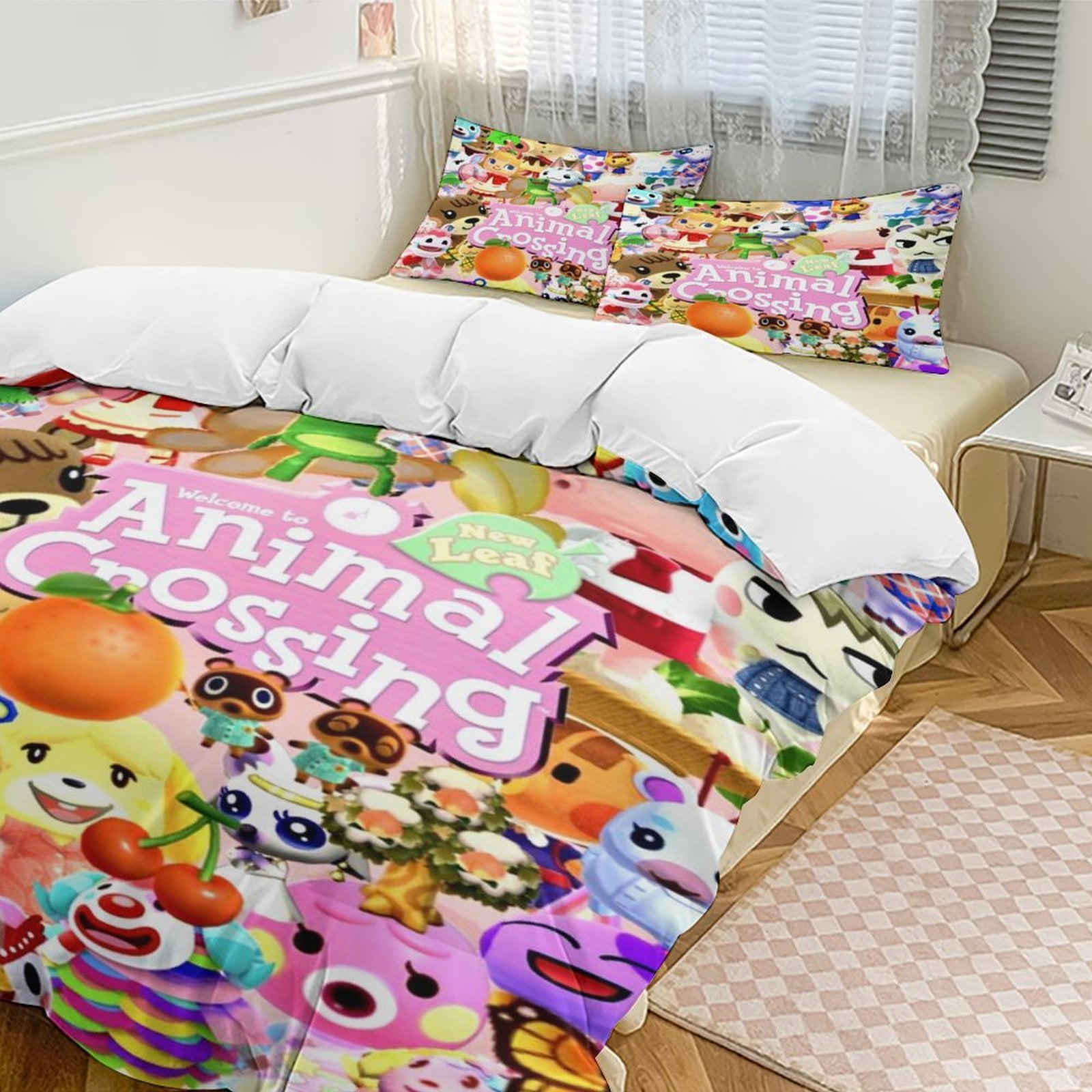 Animal Cros-,sing Duvet Cover Set 3D Printed Bedding Set Ultra Soft and ...