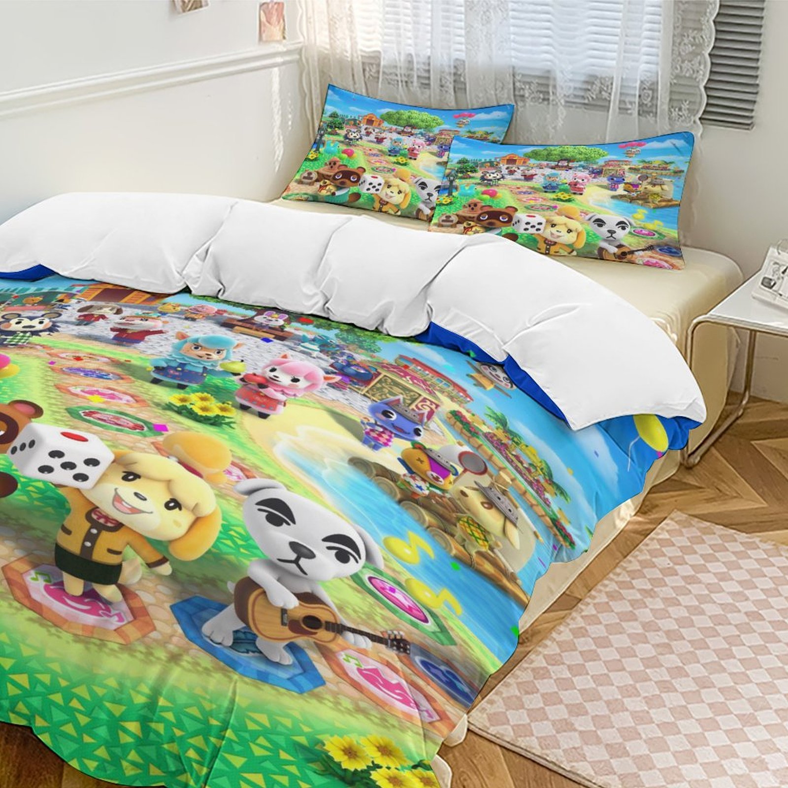 Animal Cros-,sing Duvet Cover Set 3D Printed Bedding Set Ultra Soft and ...