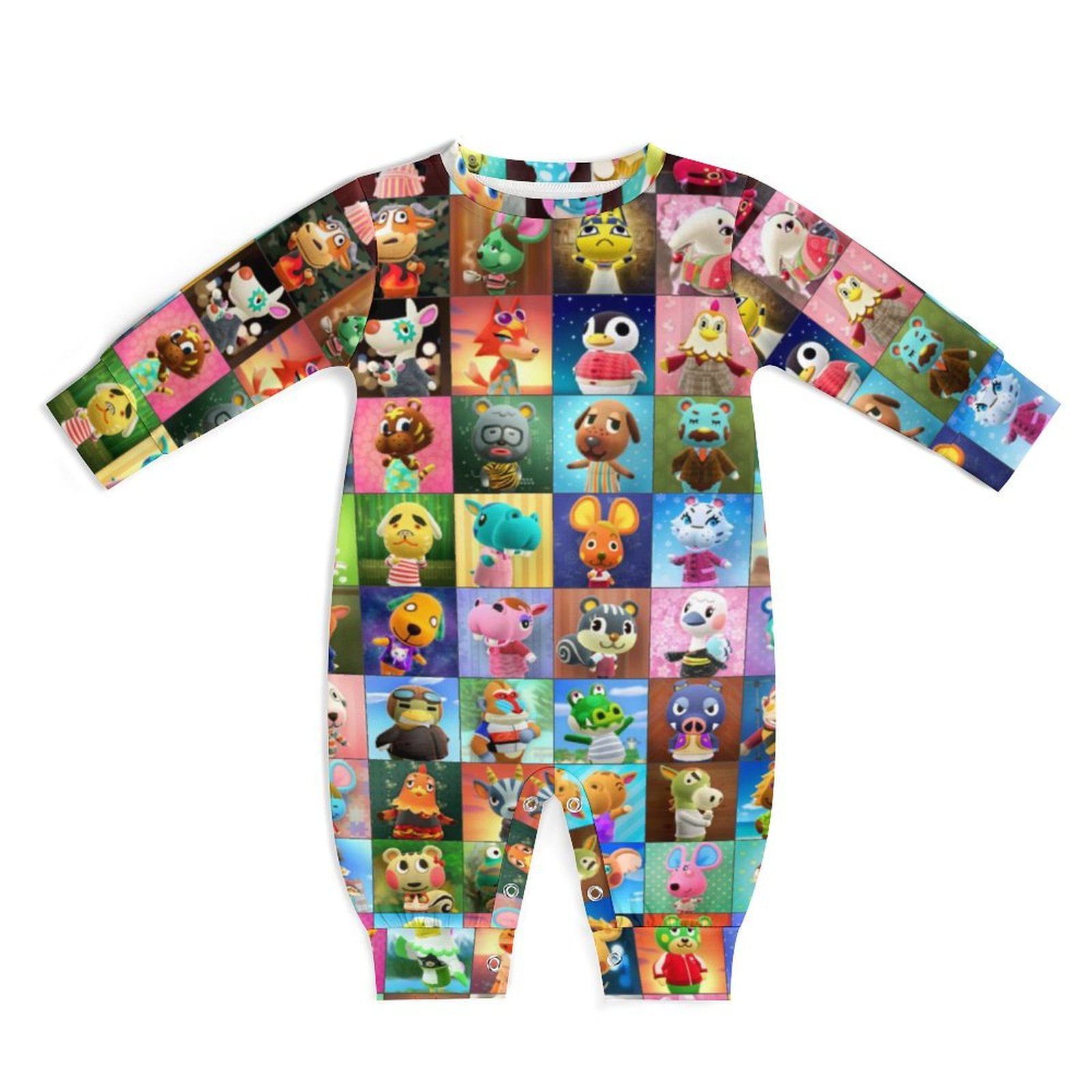 Animal Cros-,sing Newborn Baby Romper Clothing Infant Long Sleeve ...