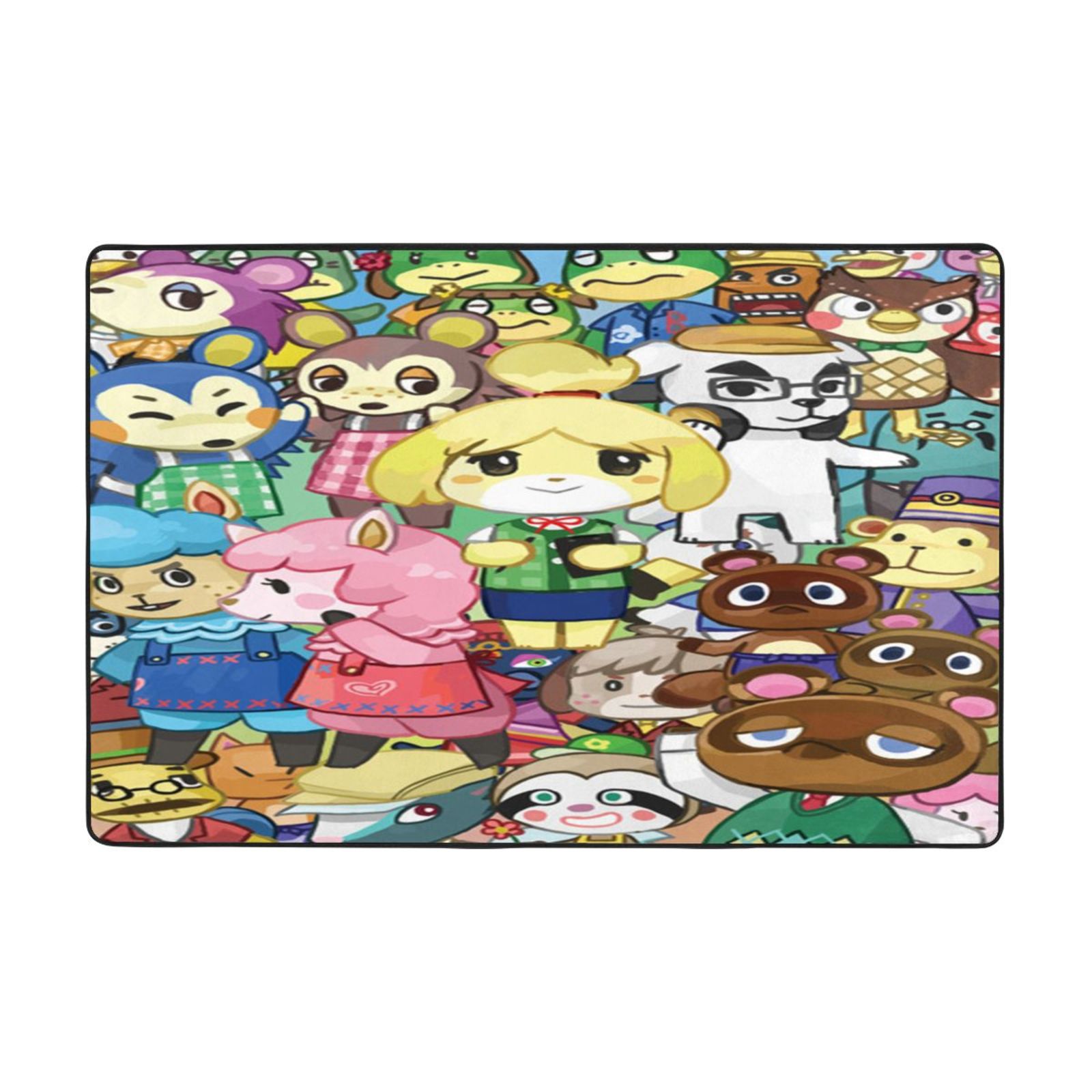 Animal Crossing Area Rugs Kid Bedroom Soft Mat Carpet Non-Slip Washable ...