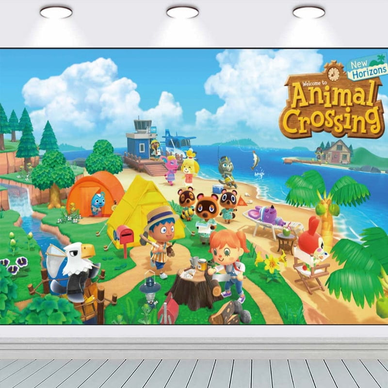 Animal Crossing Background Backdrop Party Supplies Taspestry Wall Decor ...