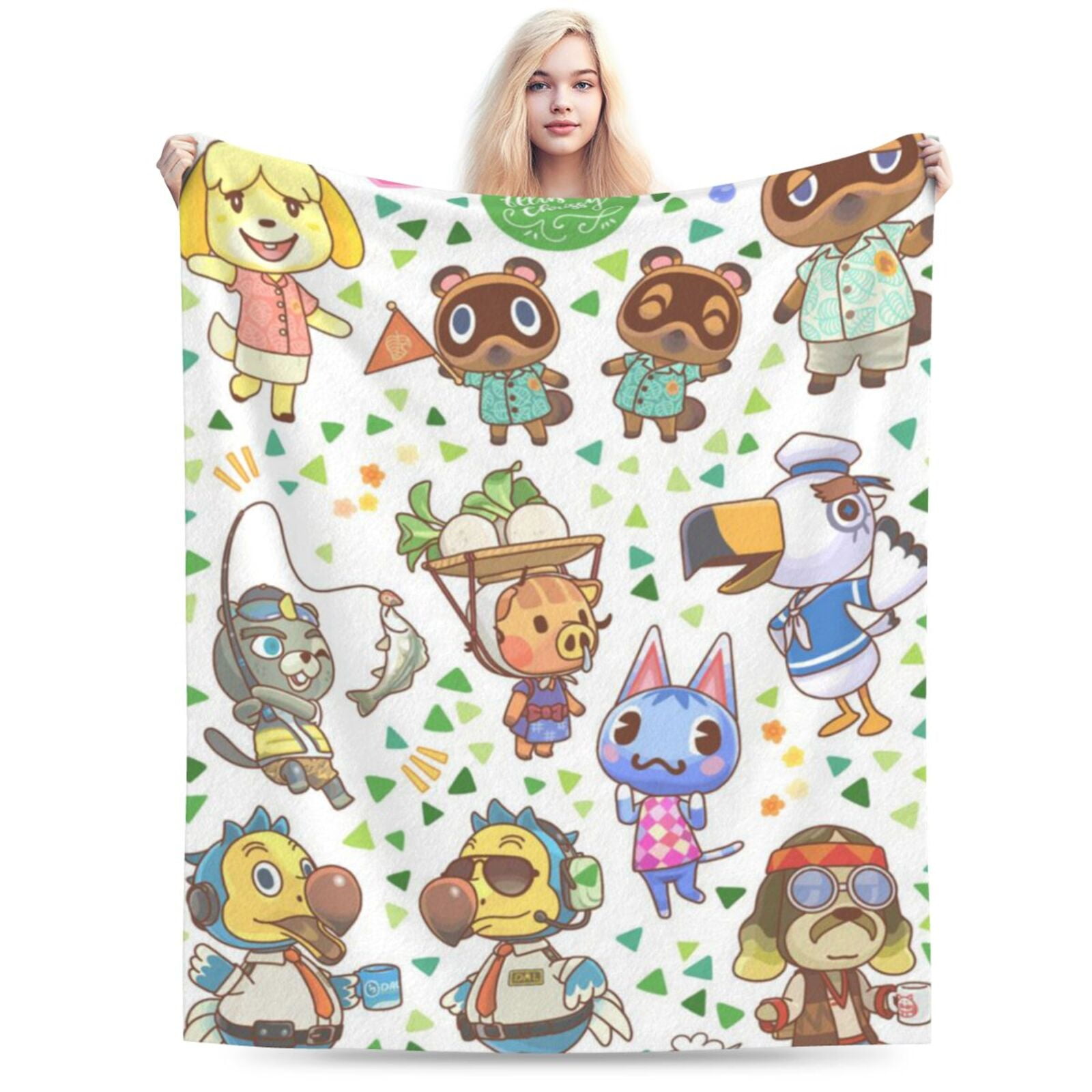 Animal Crossing Blanket Fuzzy Plush Bed Blanket Cozy Fluffy Air ...