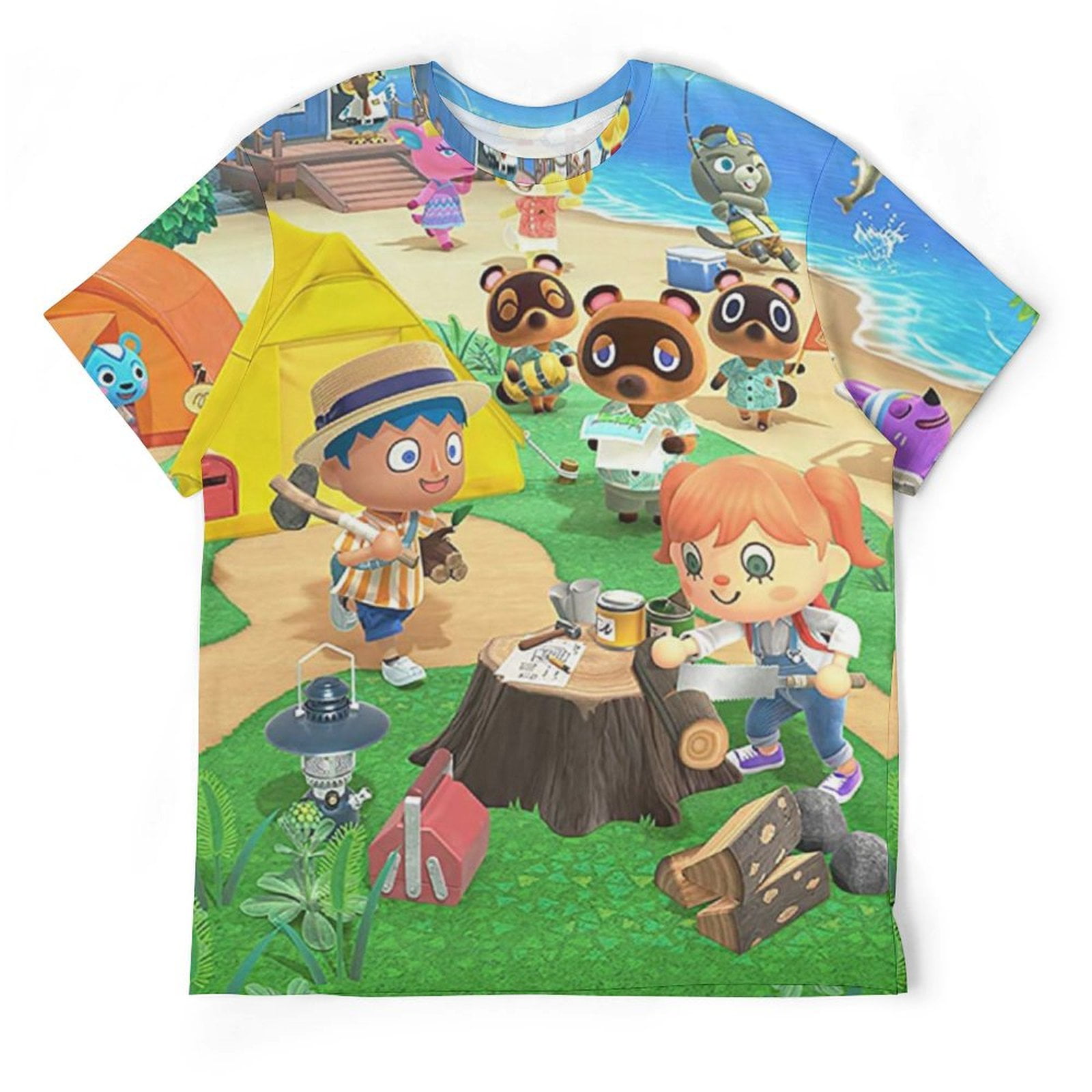 Animal Crossing Cartoon Unisex Short Sleeve T Shirt Daily Novelty 3D ...