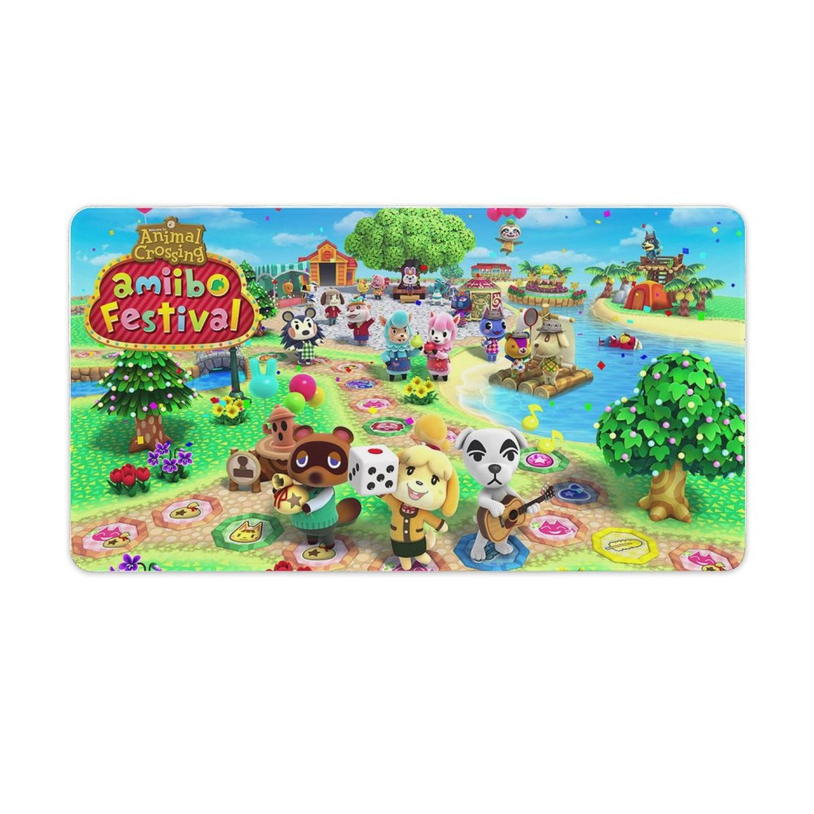 Animal Crossing Computer Mouse Mat with Anti-Slip Rubber Base Anti-Fray ...