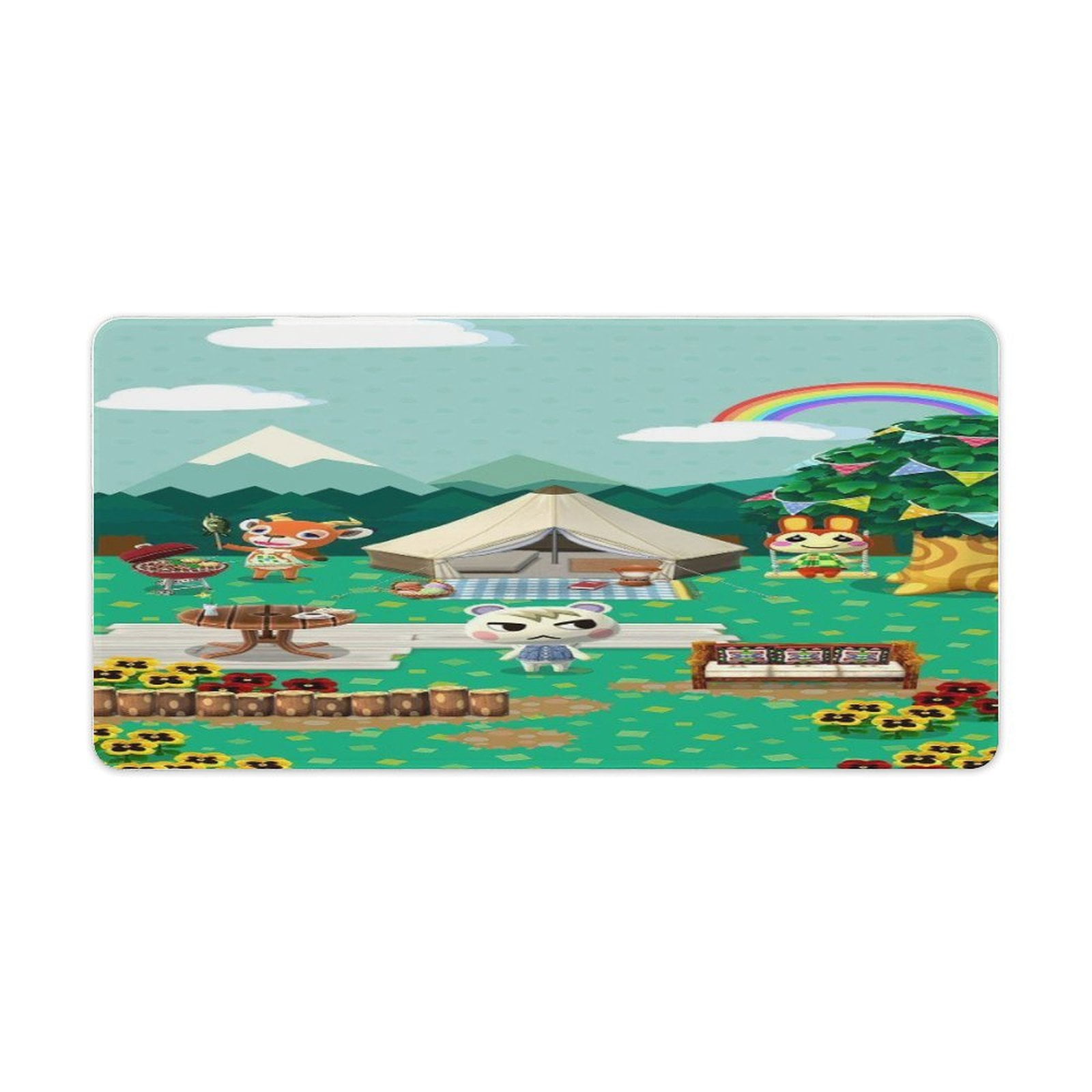 Animal Crossing Computer Mouse Mat with Anti-Slip Rubber Base Anti-Fray ...