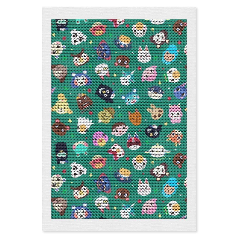 Animal Crossing Diamond Art Kits for Adults Kids,DIY 5D Round Full ...