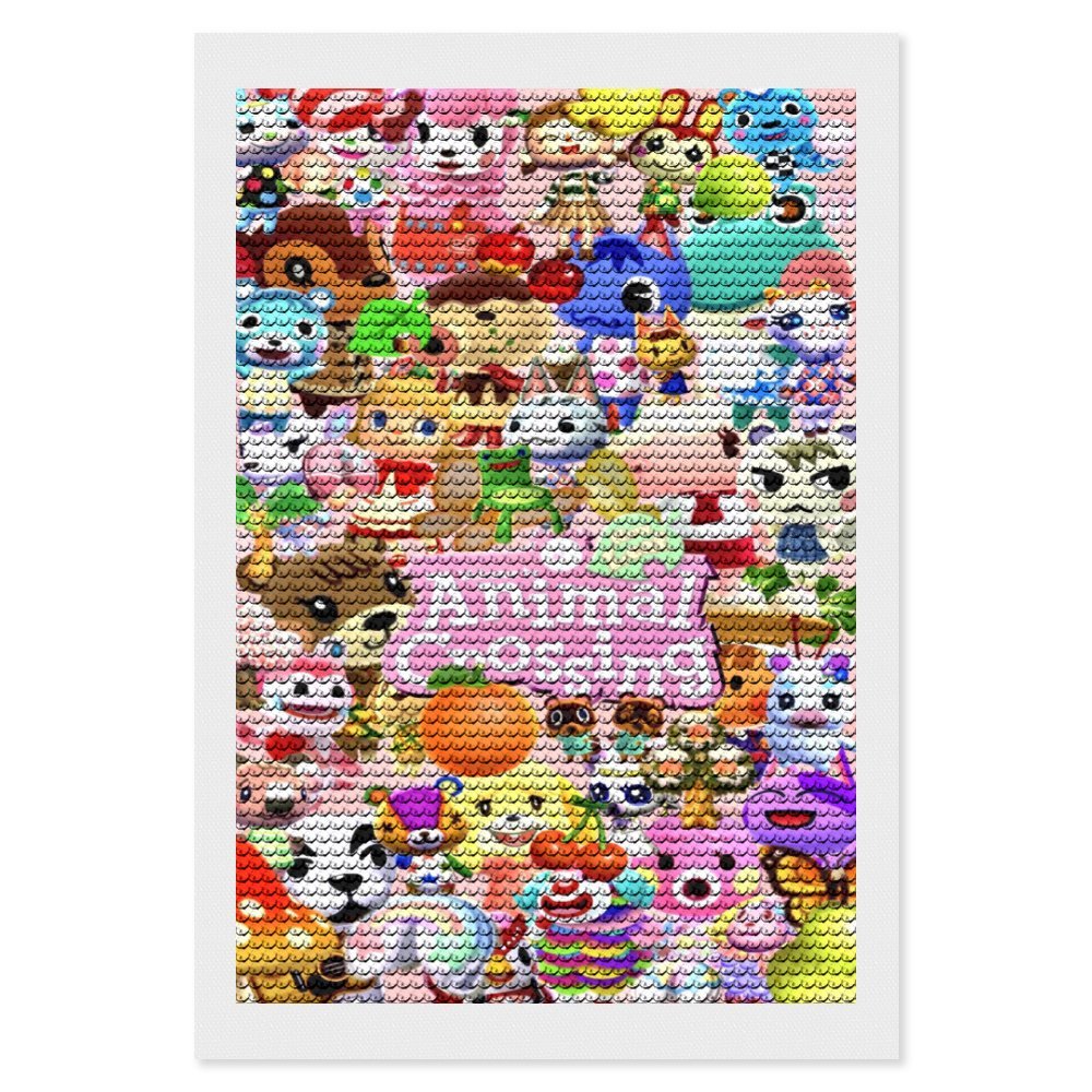 Animal Crossing Diamond Art Kits for Adults Kids,DIY 5D Round Full ...