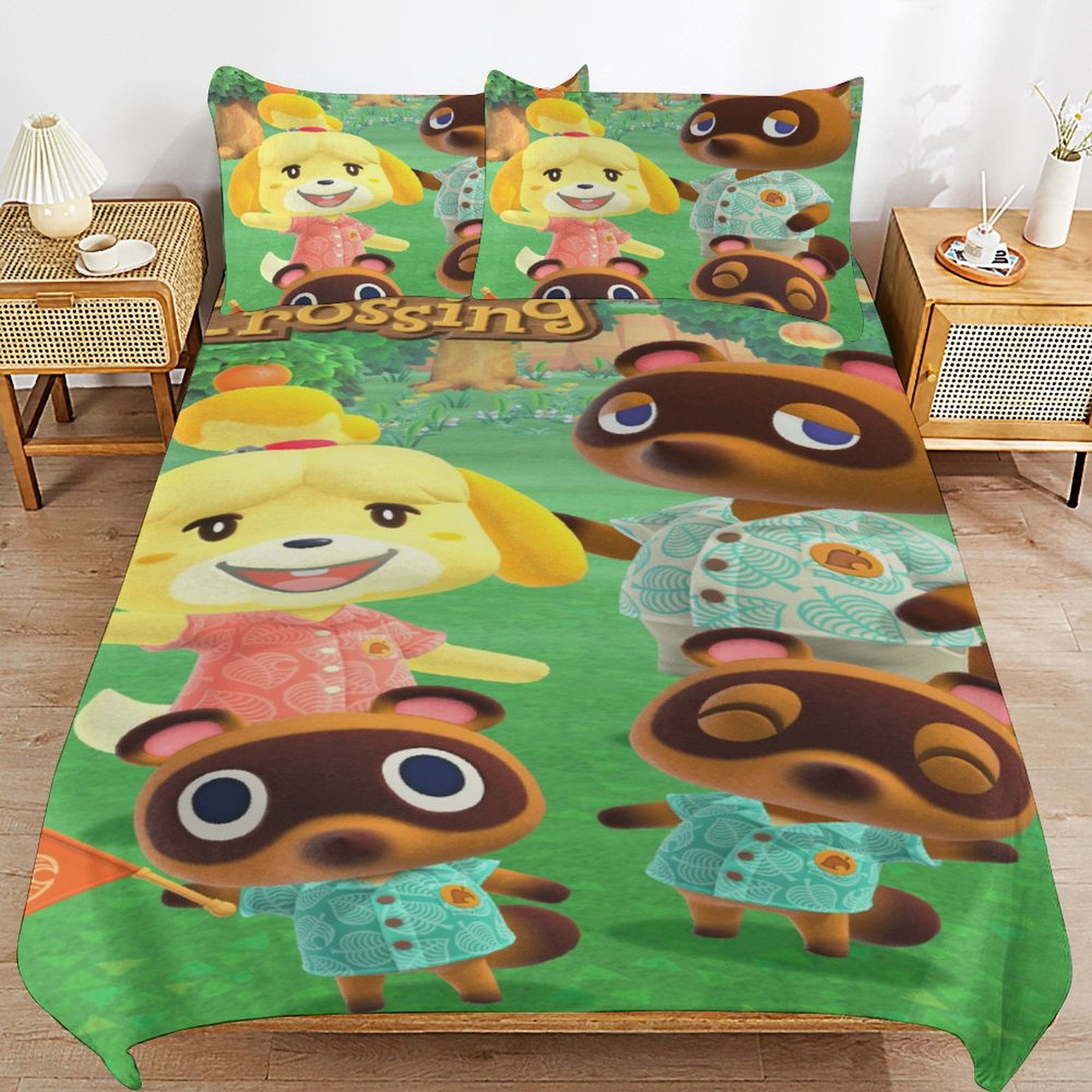 Animal Crossing Duvet Cover 3 Piece Bedding Set,Teen Comforter Cover ...