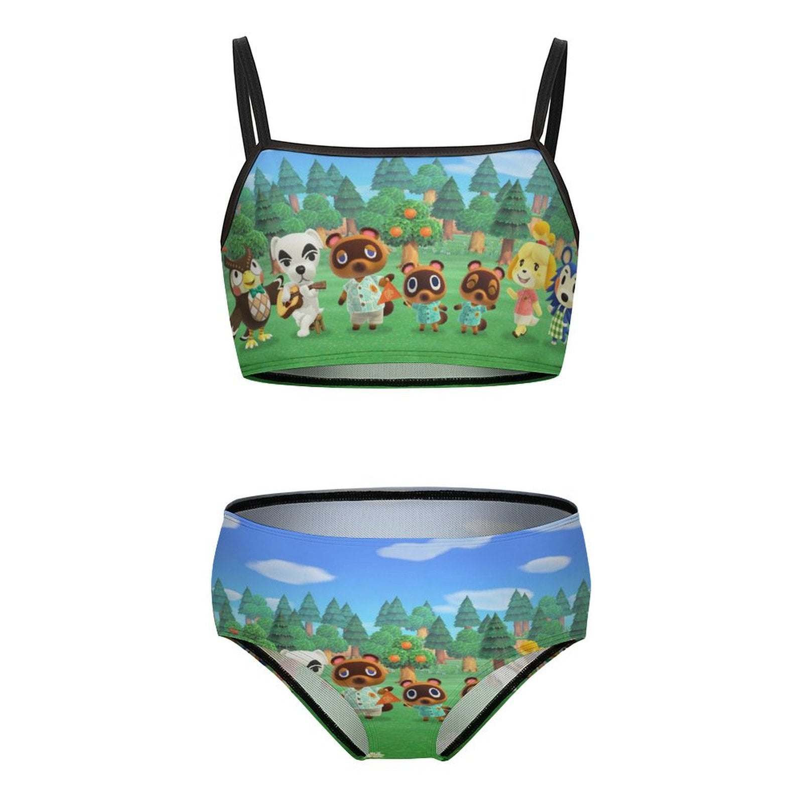 Animal Crossing Girls Bikini Swimsuits Two-piece Beach Bathing Suit ...