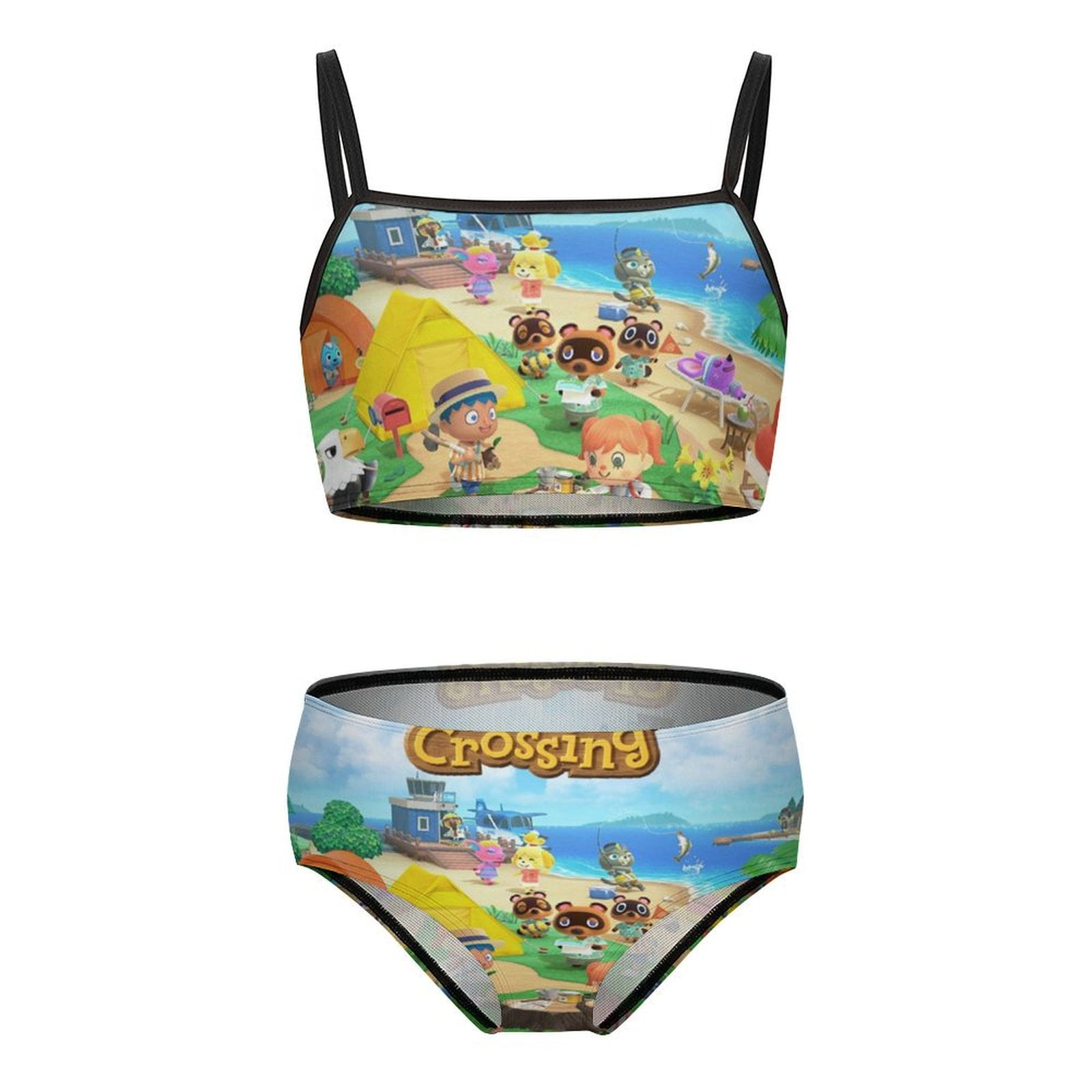 Animal Crossing Girls Bikini Swimsuits Two-piece Beach Bathing Suit ...