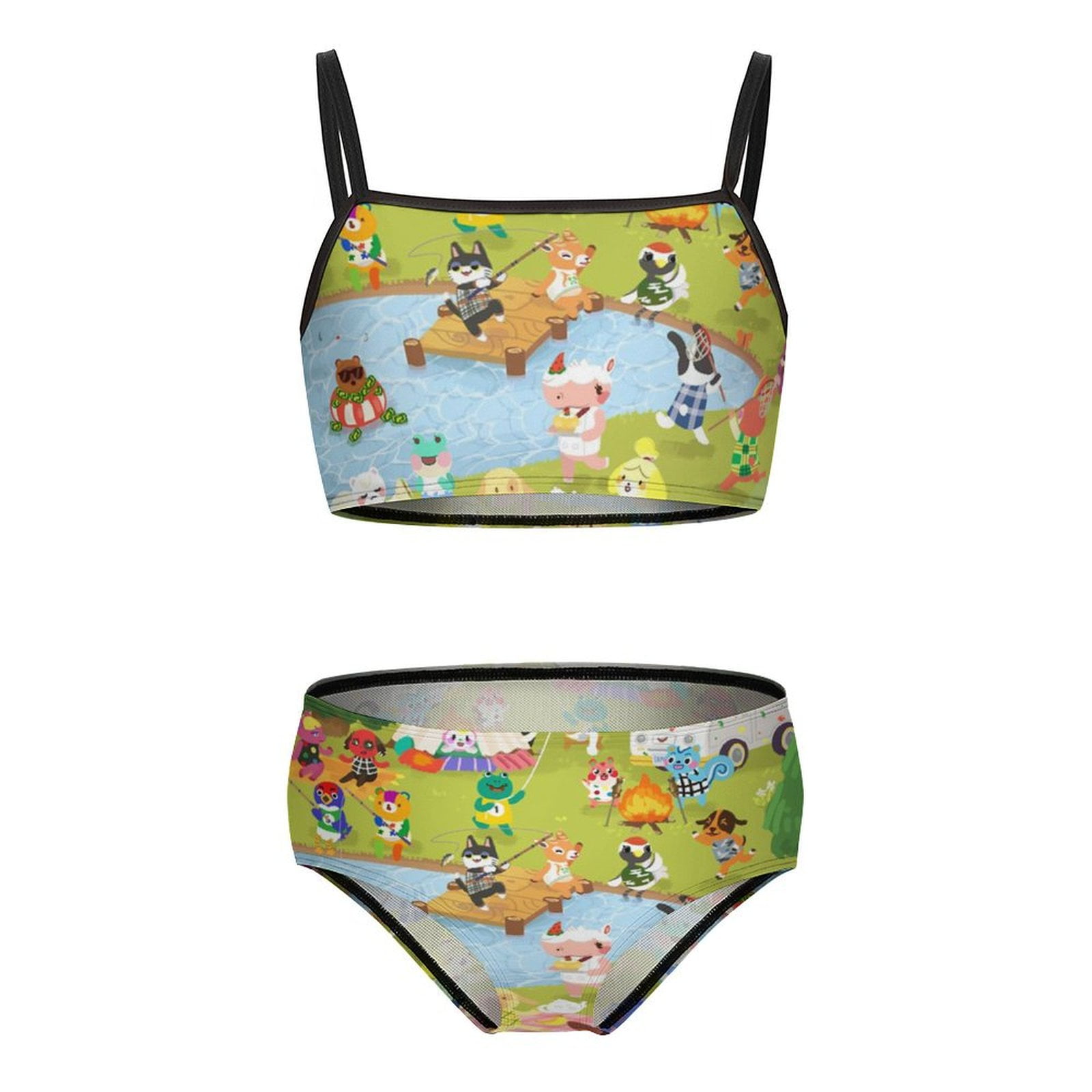 Animal Crossing Girls Bikini Swimsuits Two-piece Beach Bathing Suit ...