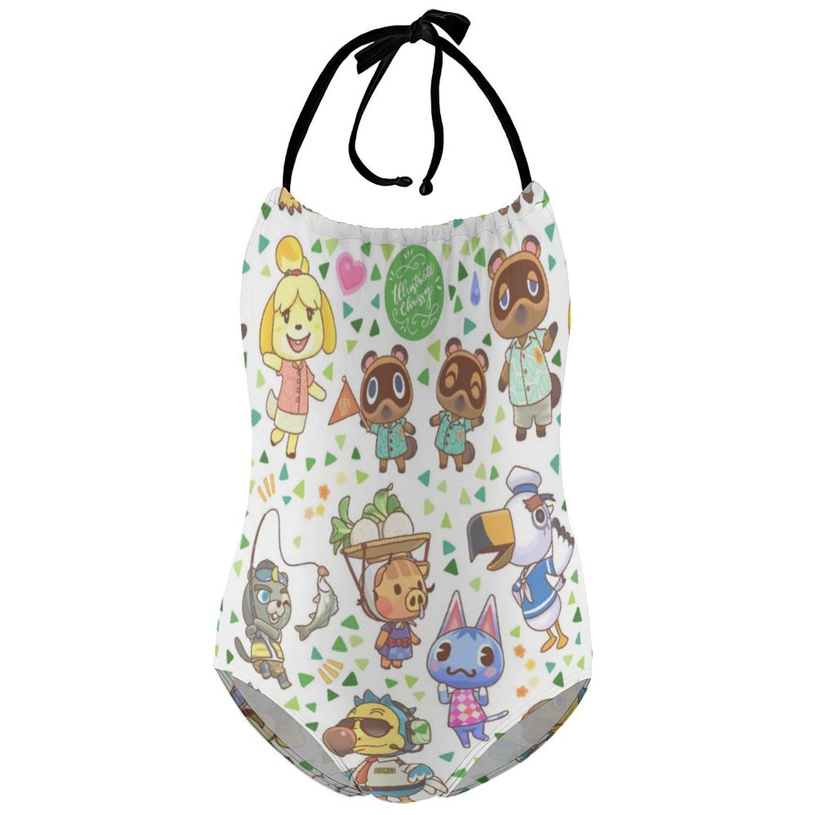 Animal Crossing Girls One Piece Swimsuits Quick Dry Bathing Suit ...