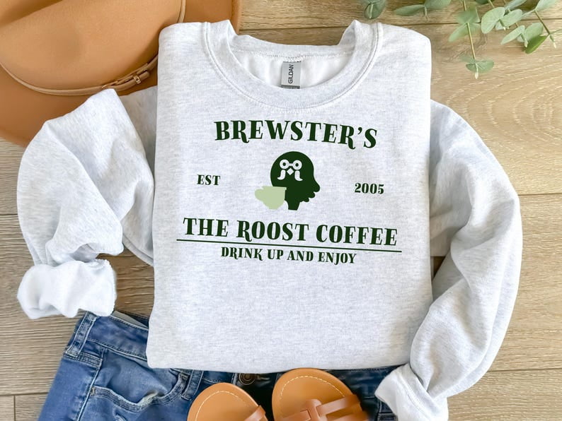 Animal Crossing Inspired "The Roost Cafe" Crewneck Sweatshirt, Brewster ...