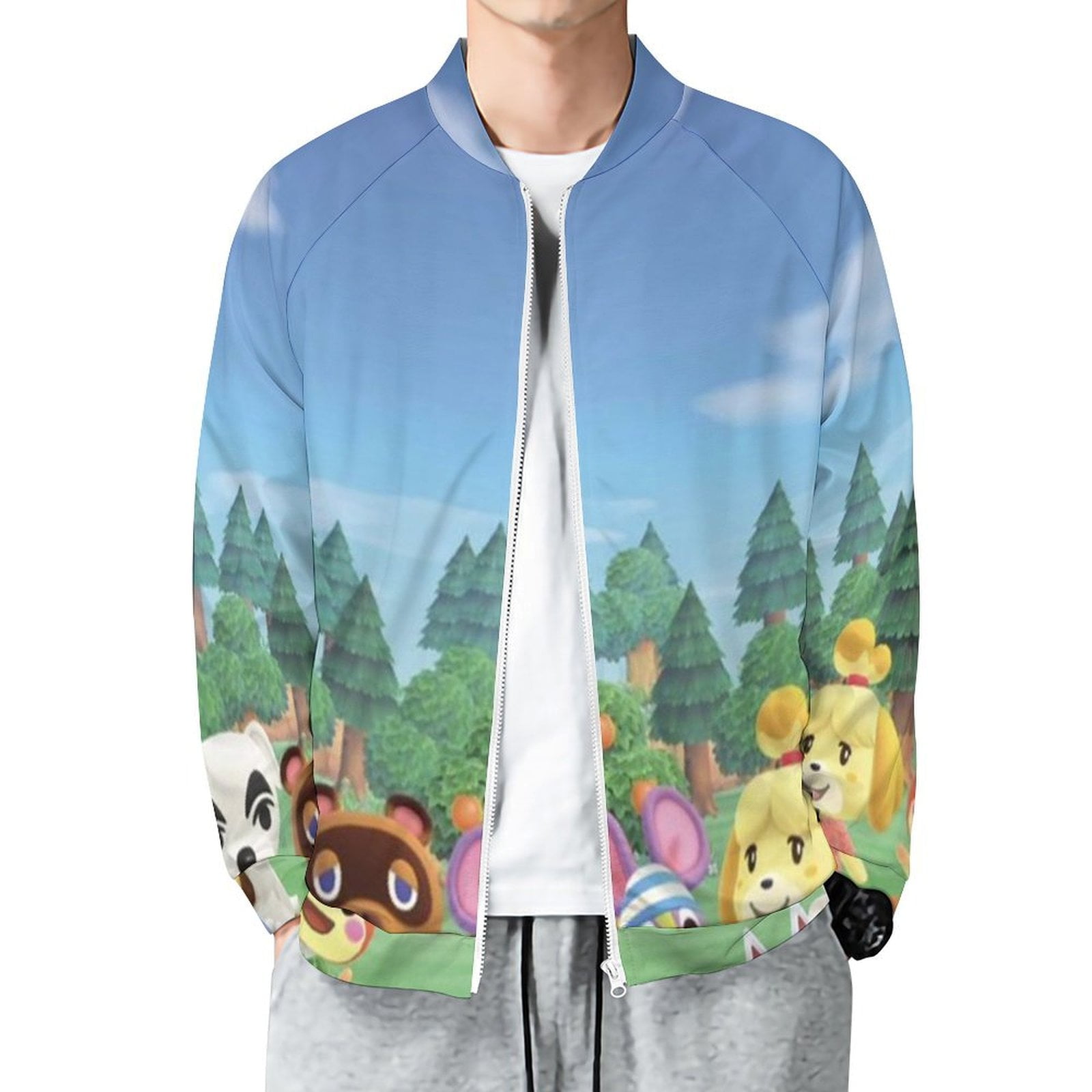Animal Crossing New Horizons Fashion Jacket Mens Windbreaker Coat ...