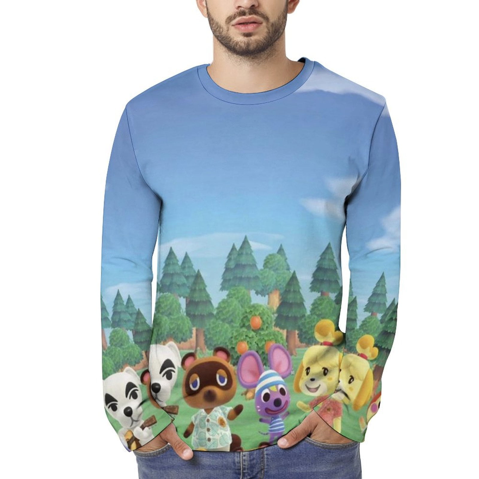 Animal Crossing New Horizons Men's Long Sleeve T Shirt 3D Printed ...