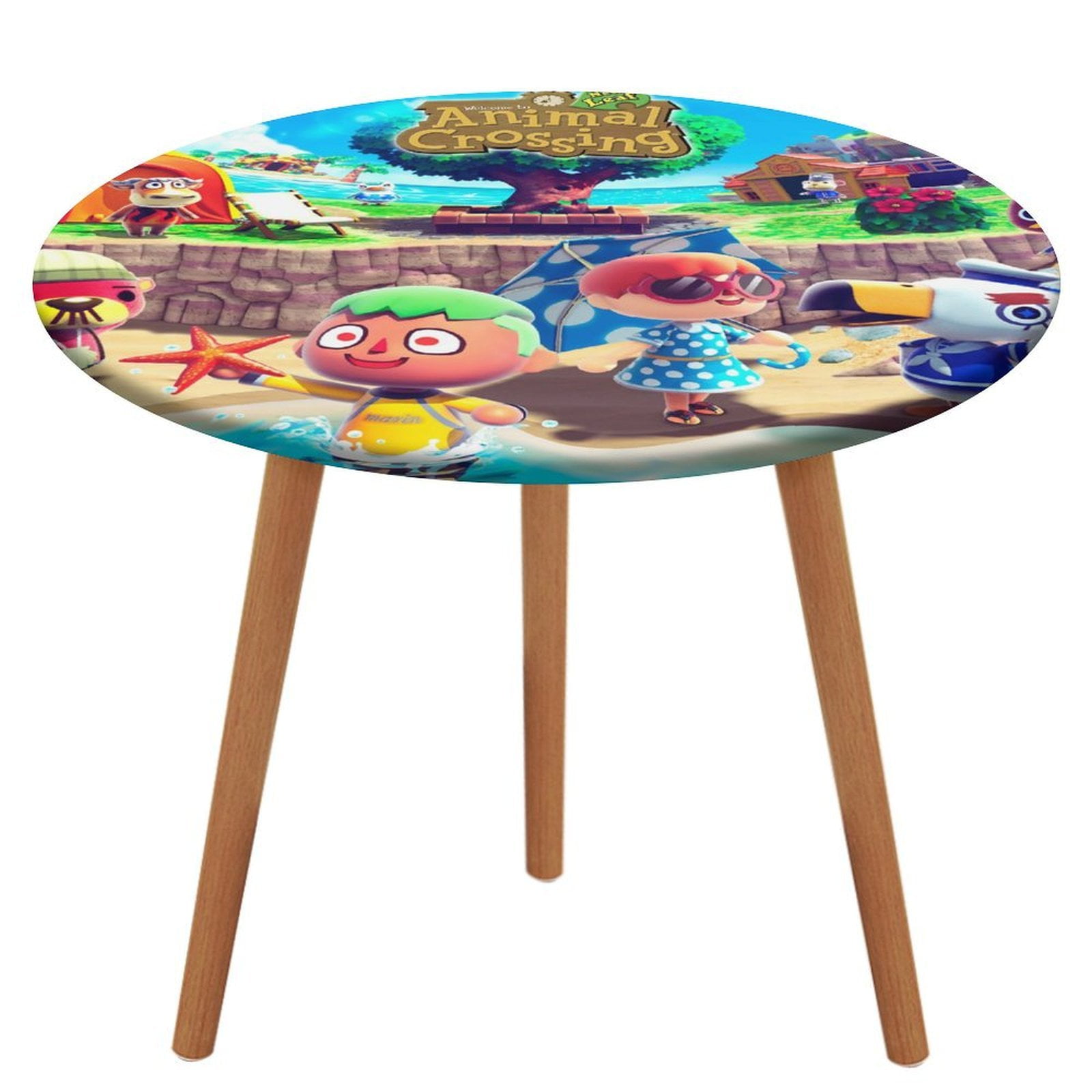 Animal Crossing Round Fitted Tablecloth with Elastic Edge,Water ...