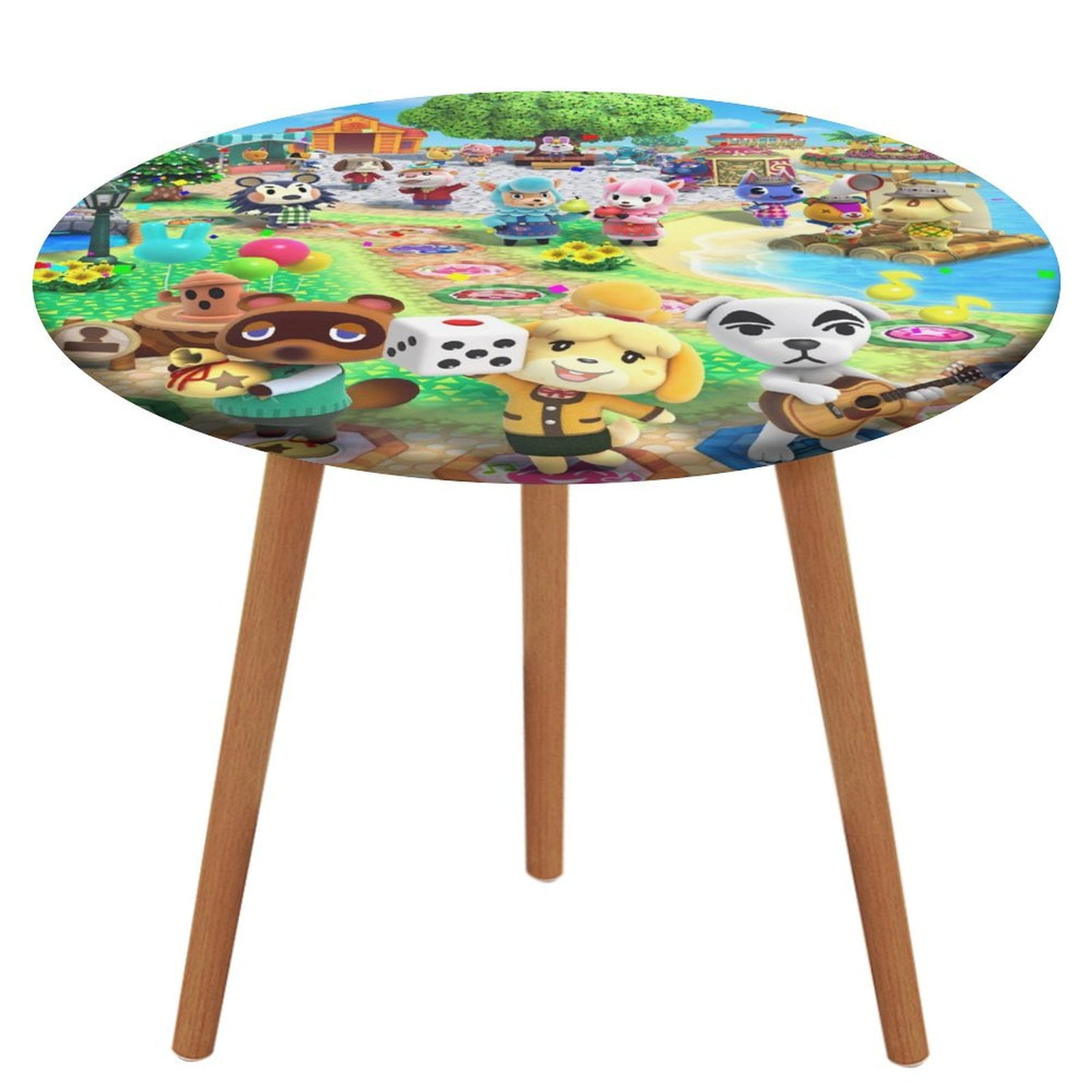 Animal Crossing Round Fitted Tablecloth with Elastic Edge,Water ...