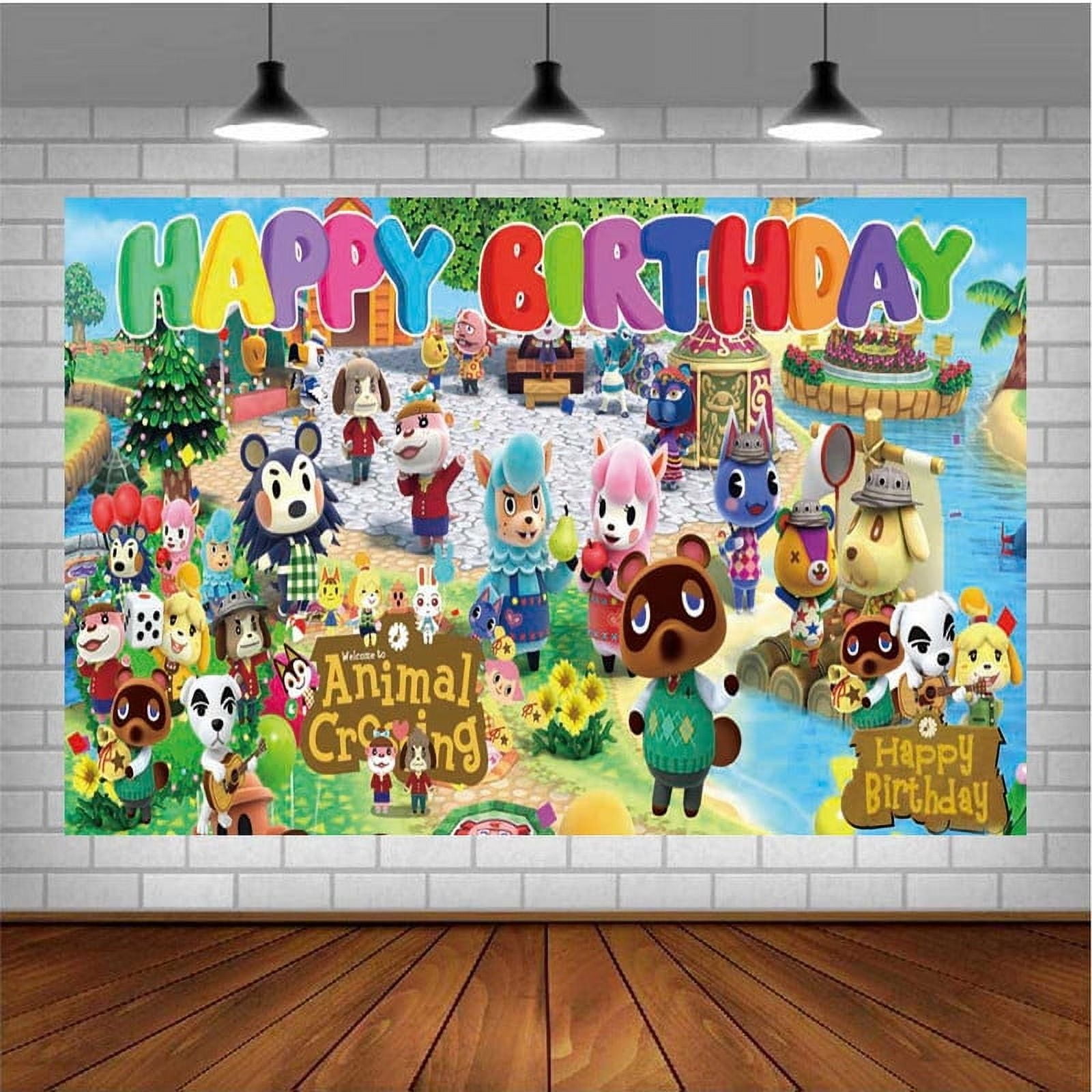 Animal Crossing Post Wall Decor Birthday Banner Backdrop Background ...