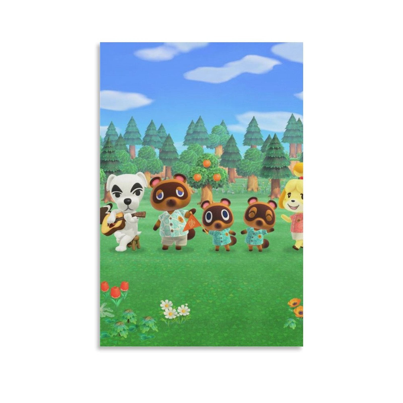 Animal Crossing Wall Paintings Elegant Hanging Art Canvas Wall Art Vibrant Modern Decor ...