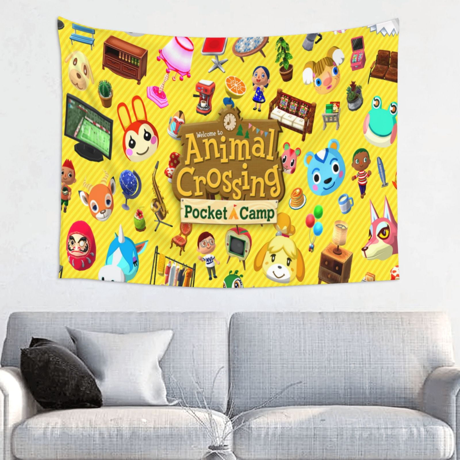 Animal Crossing Wall Tapestry Anime Poster For Bedroom Aesthetics Funny ...