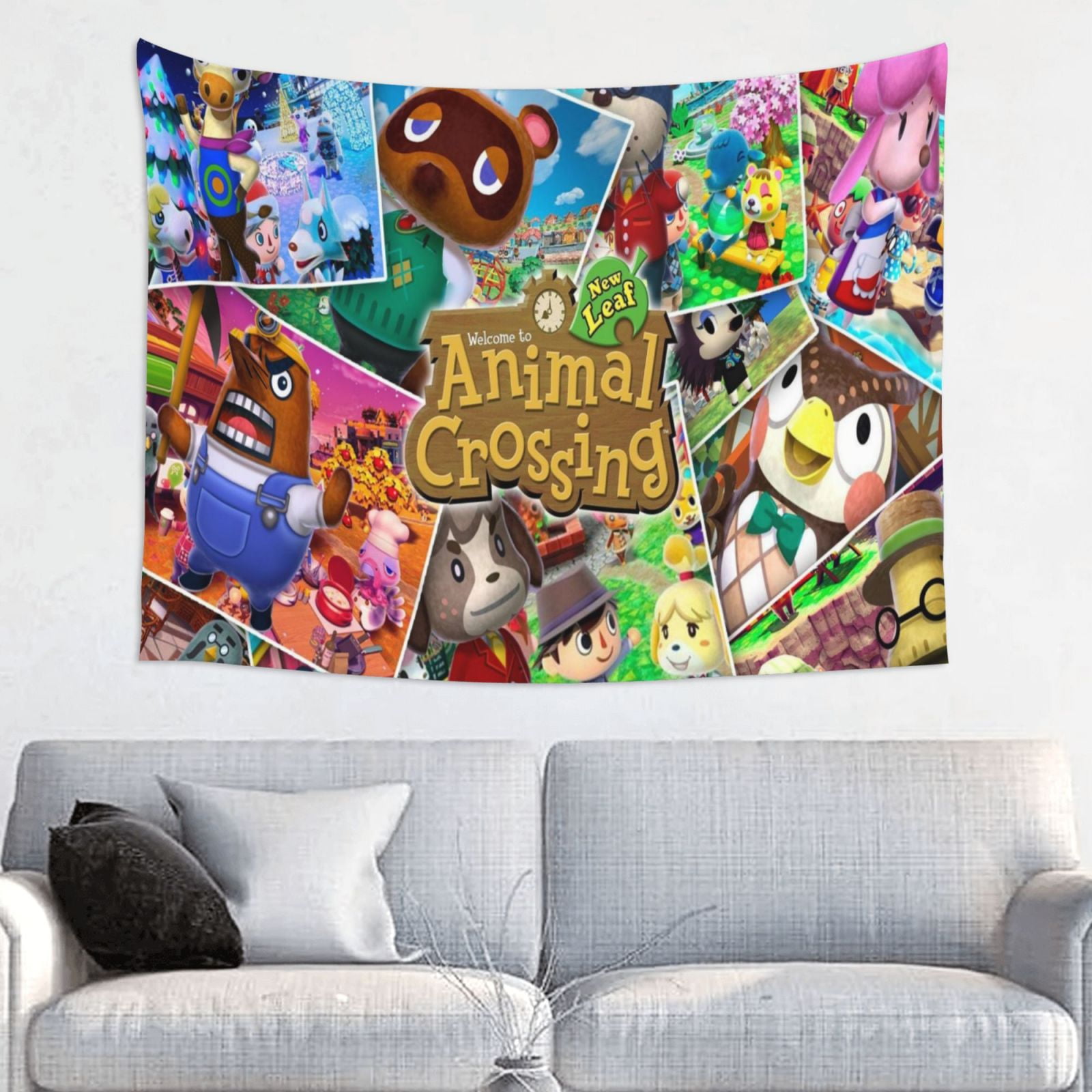 Animal Crossing Wall Tapestry Anime Poster For Bedroom Aesthetics Funny ...