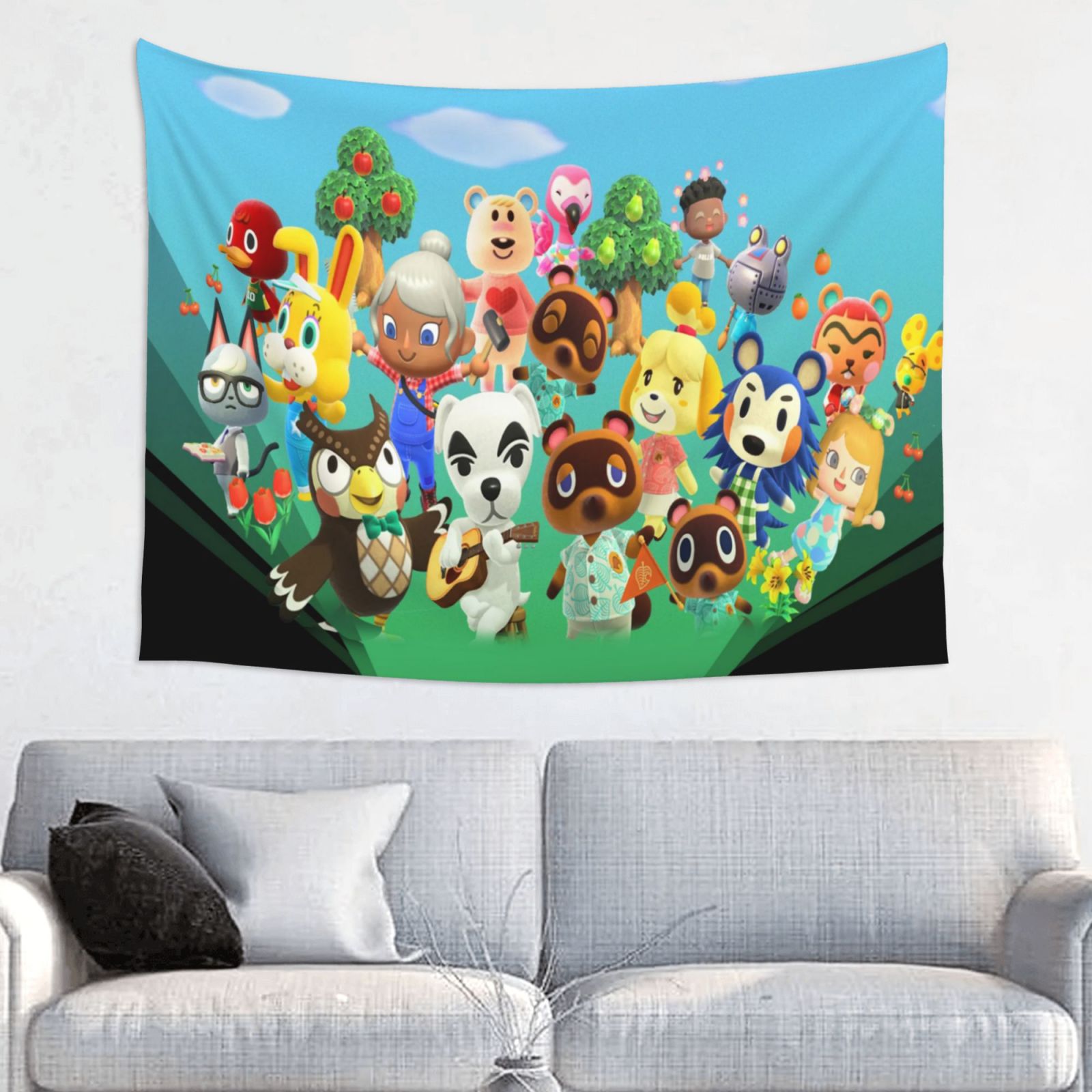 Animal Crossing Wall Tapestry Anime Poster For Bedroom Aesthetics Funny ...