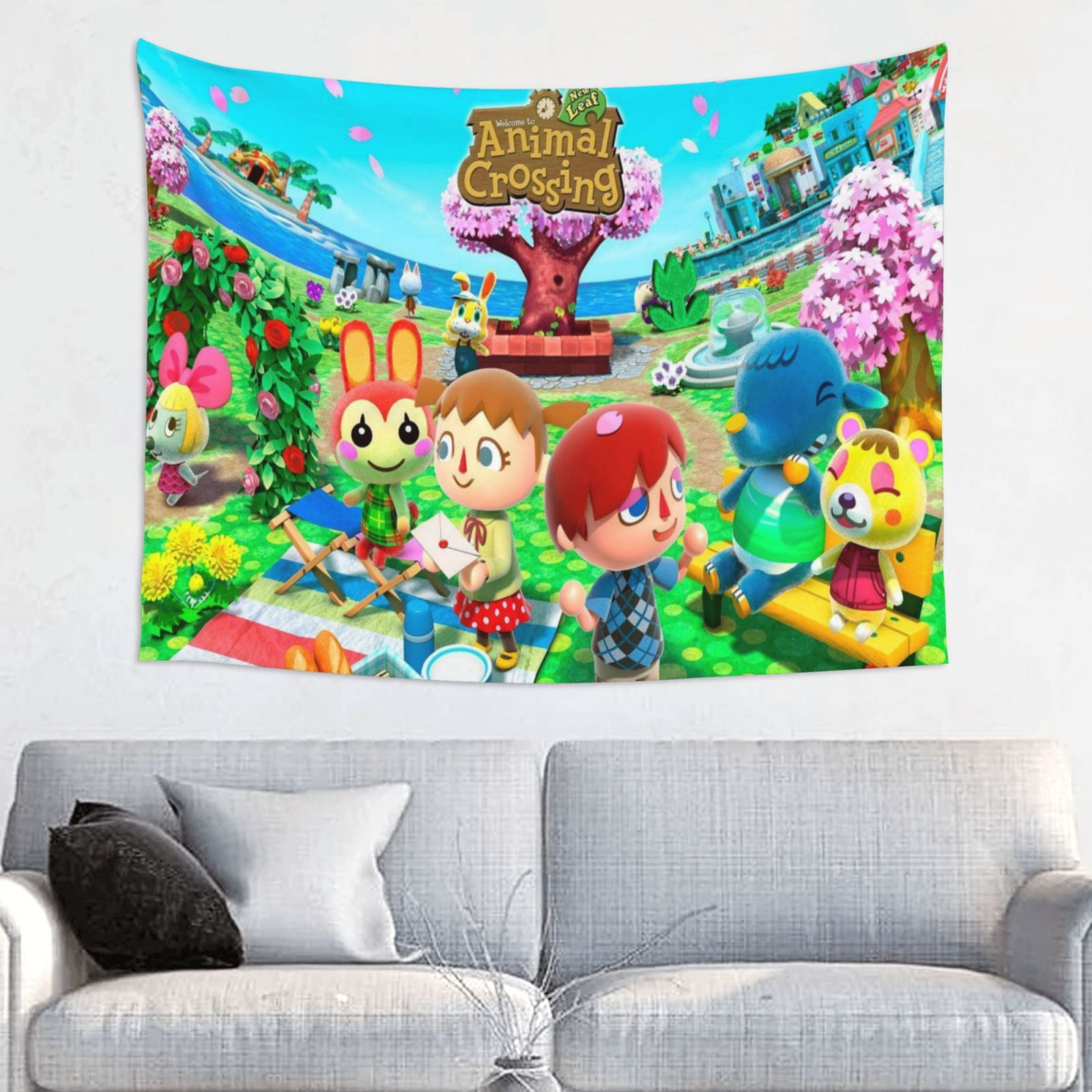 Animal Crossing Wall Tapestry Anime Poster For Bedroom Aesthetics Funny ...