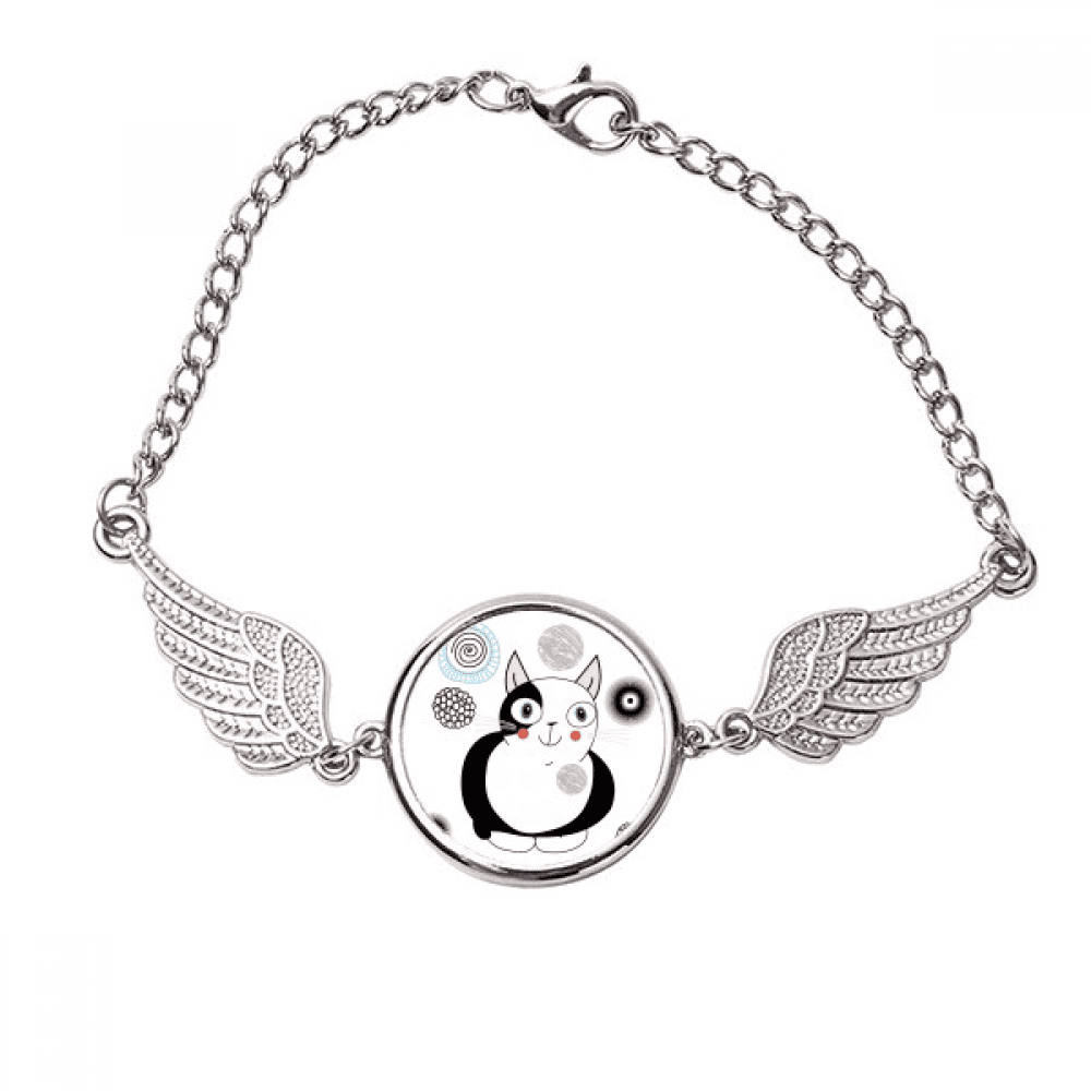 Animal Cute Fat Cat sle Bracelet Wristband Angel Wings Bangle - Walmart.com