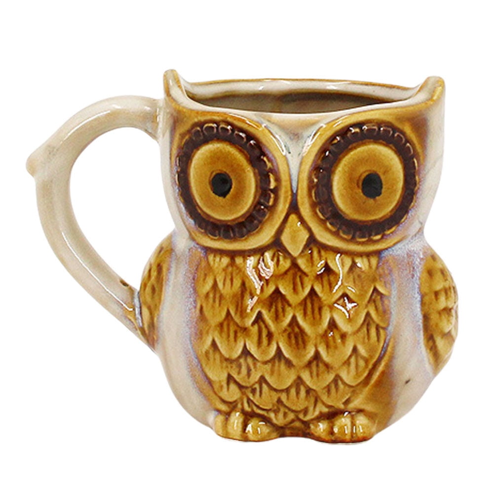 Animal Cute Owl Mugs Coffee Milk Cups Cup Animal Morning Coffee Mug ...