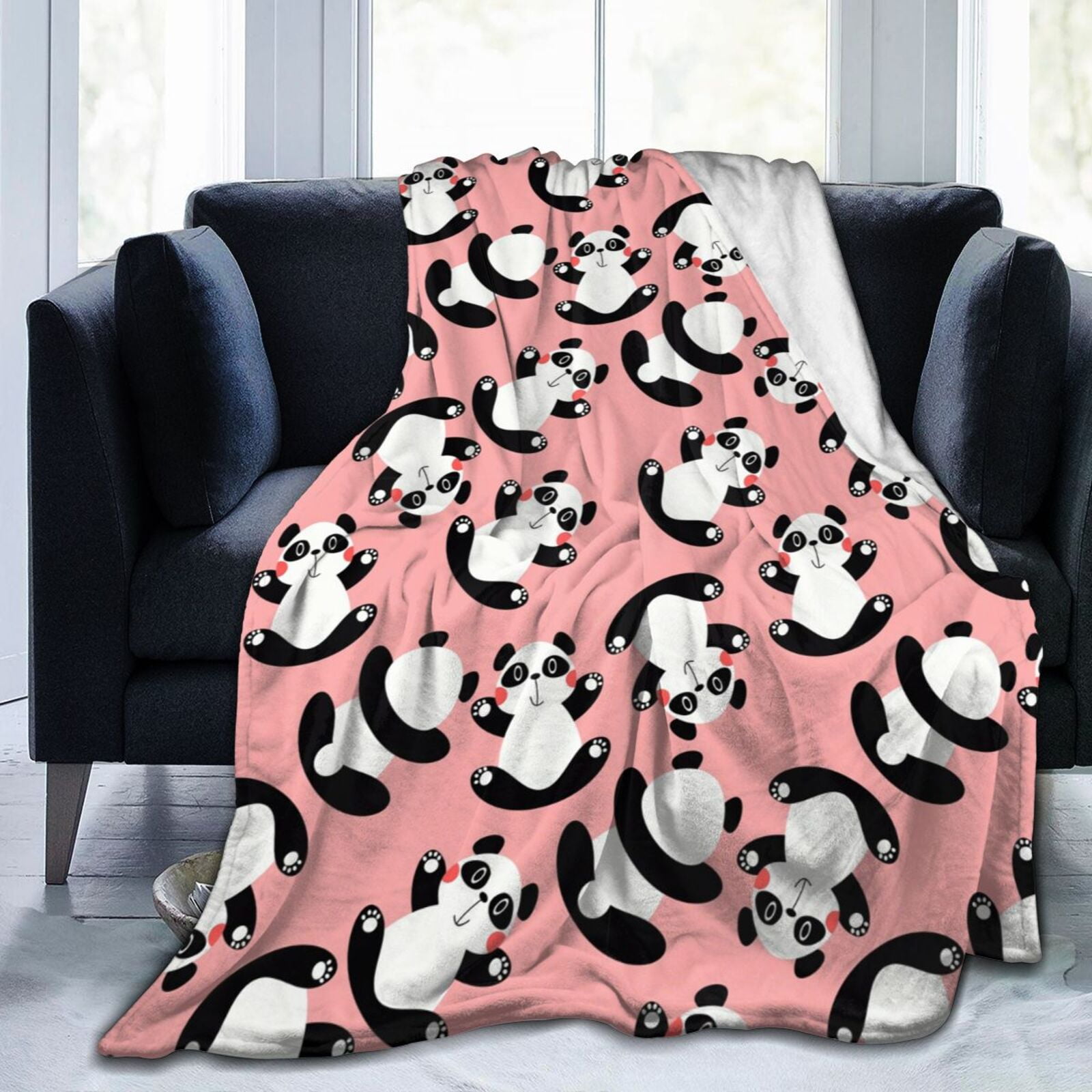 Animal Cute Panda Throw Blanket Soft Cozy Warm Durable Fuzzy Flannel ...
