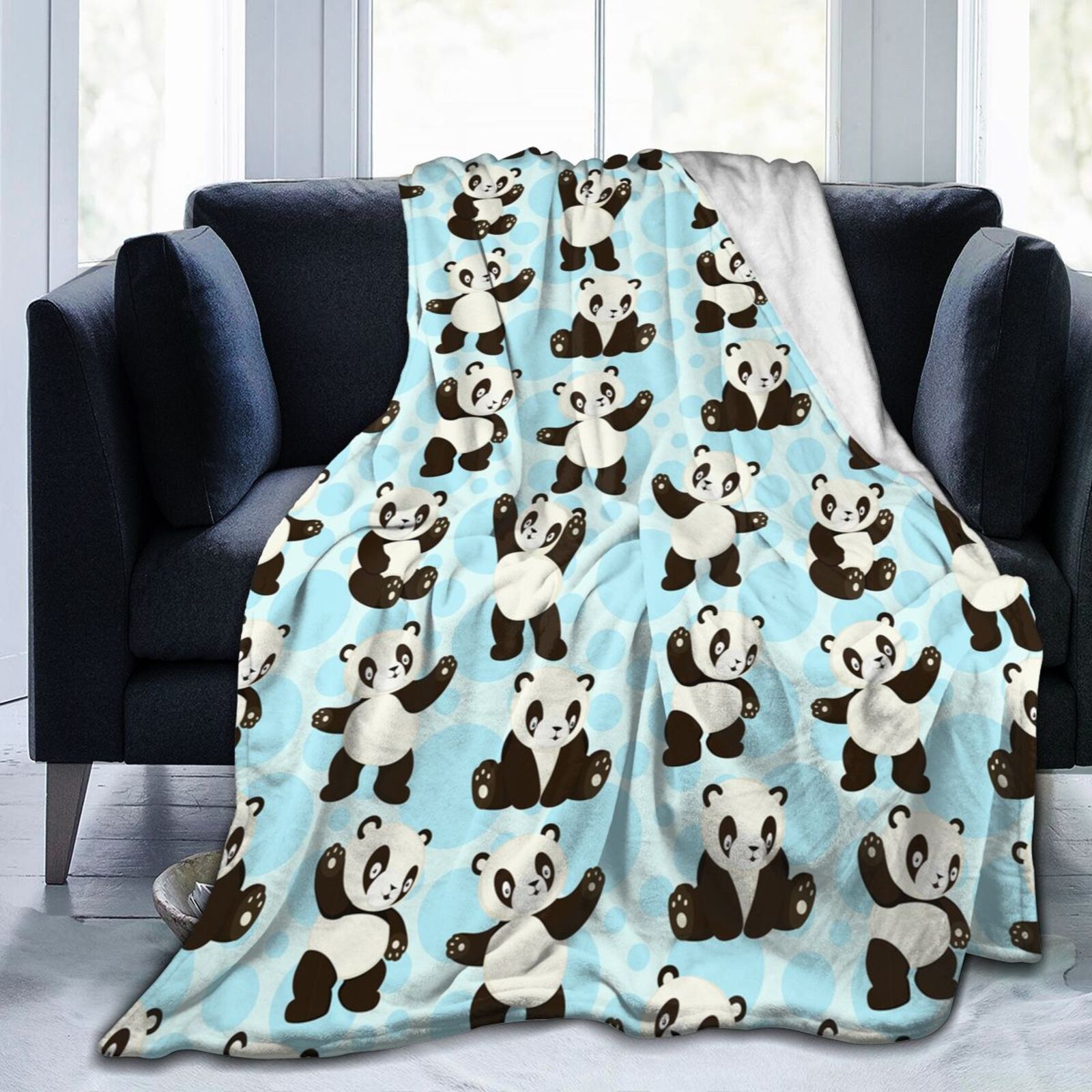 Animal Cute Panda Throw Blanket Soft Cozy Warm Durable Fuzzy Flannel ...