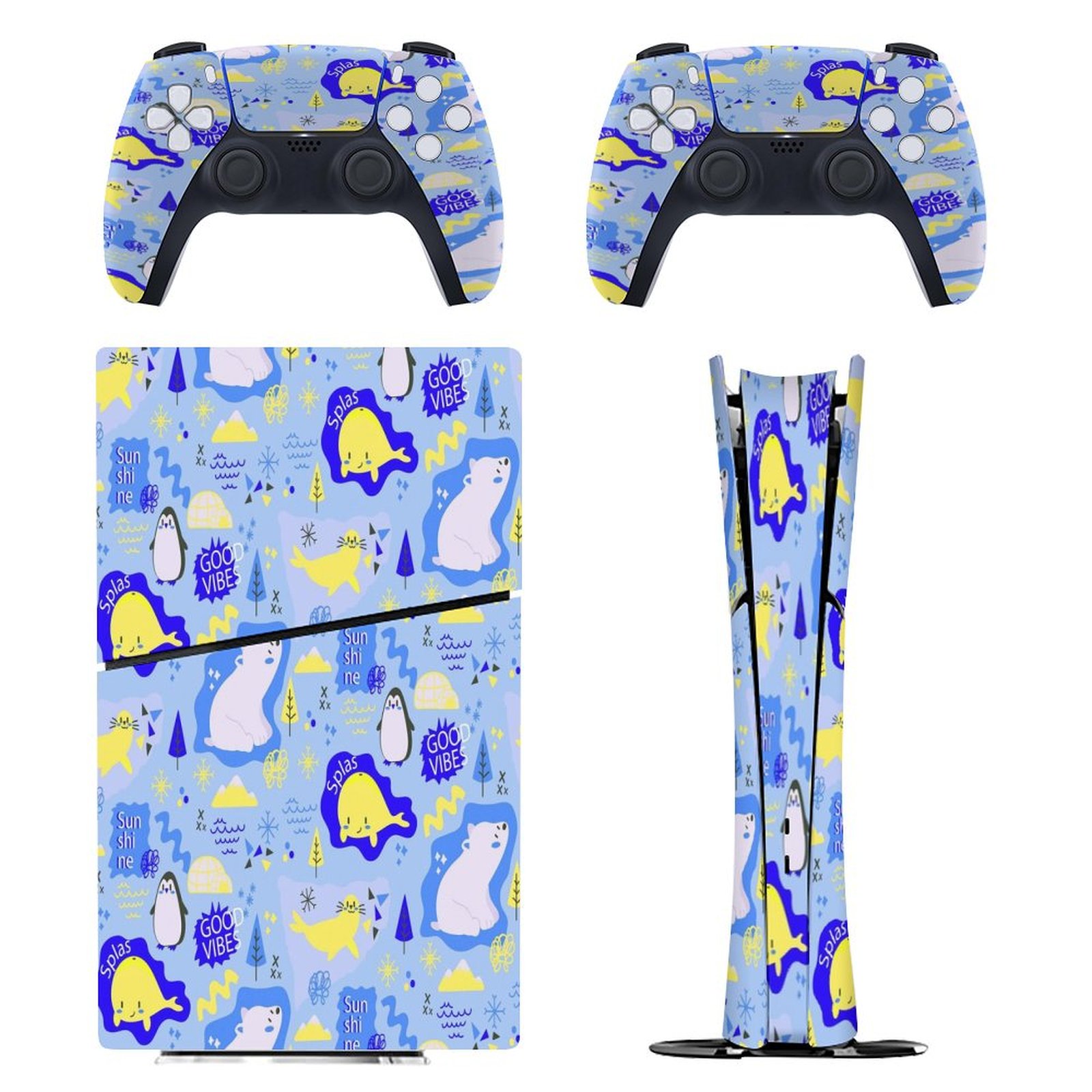 Animal Cute Pattern PS5/PS5 Slim Digital Disc Skin Sticker For Console ...