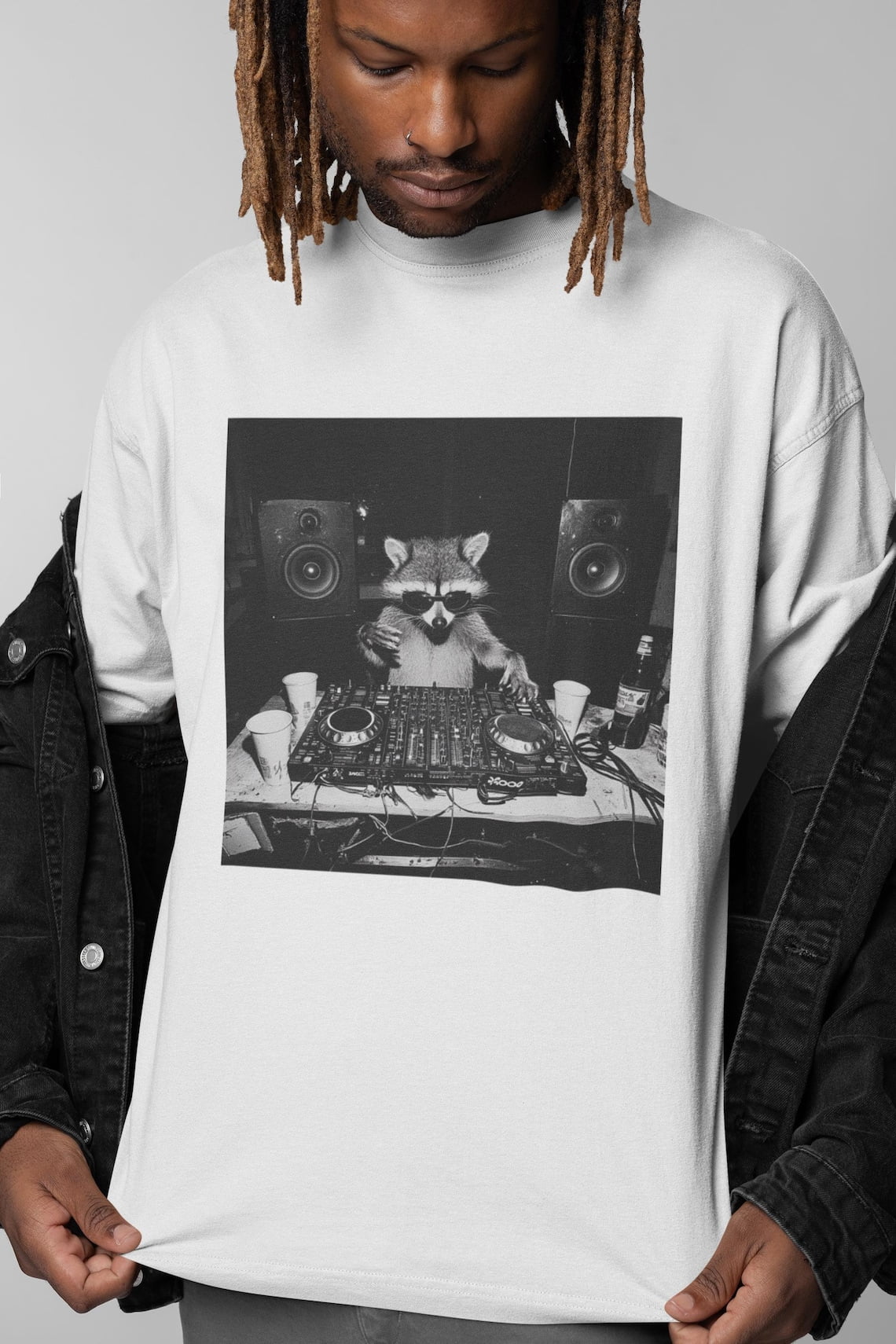 Animal DJ Shirt, Funny DJ Shirt,Raccoon Meme, Raccoon Graphic Tee, Dj ...