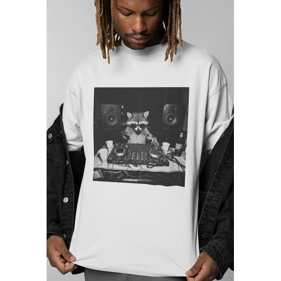 Animal DJ Shirt, Funny DJ Shirt,Raccoon Meme, Raccoon Graphic Tee, Dj ...