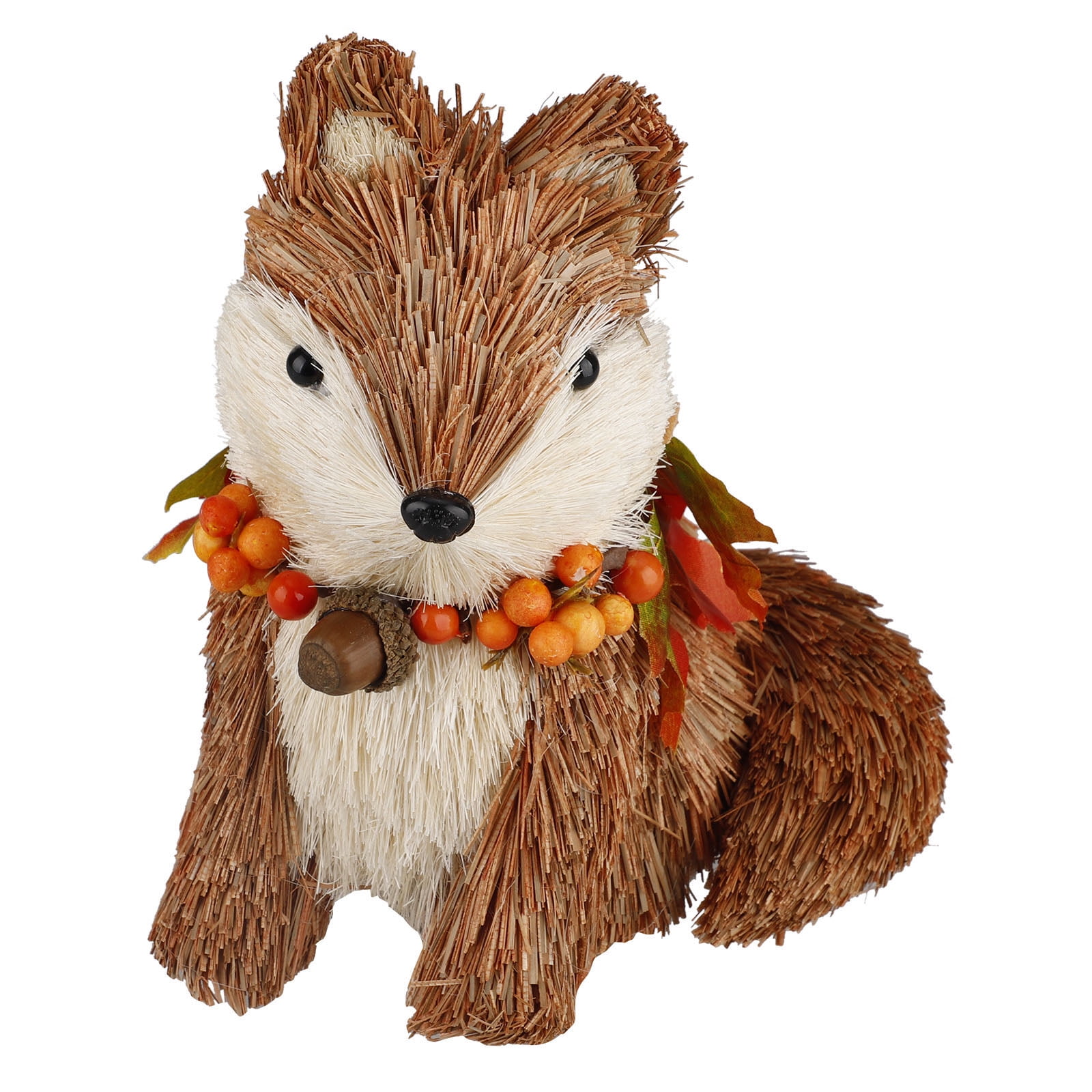 Animal Decor Straw Ornaments Neck Decoration Orange Garden Brown ...