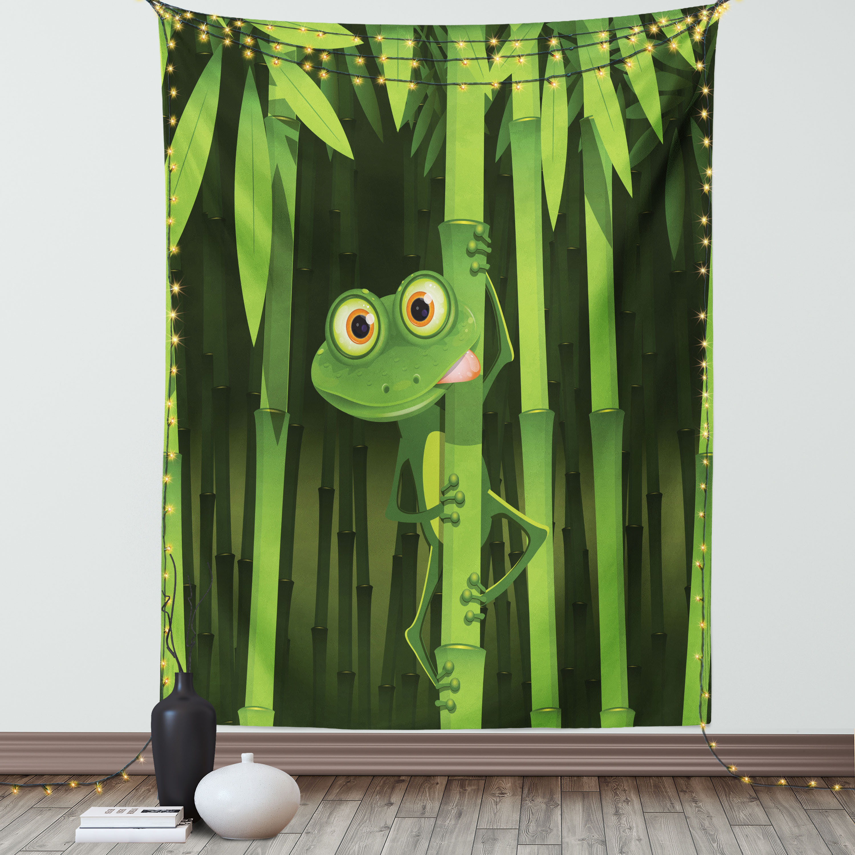 Animal Decor Wall Hanging Tapestry, Funny Illustration of Friendly Fun ...